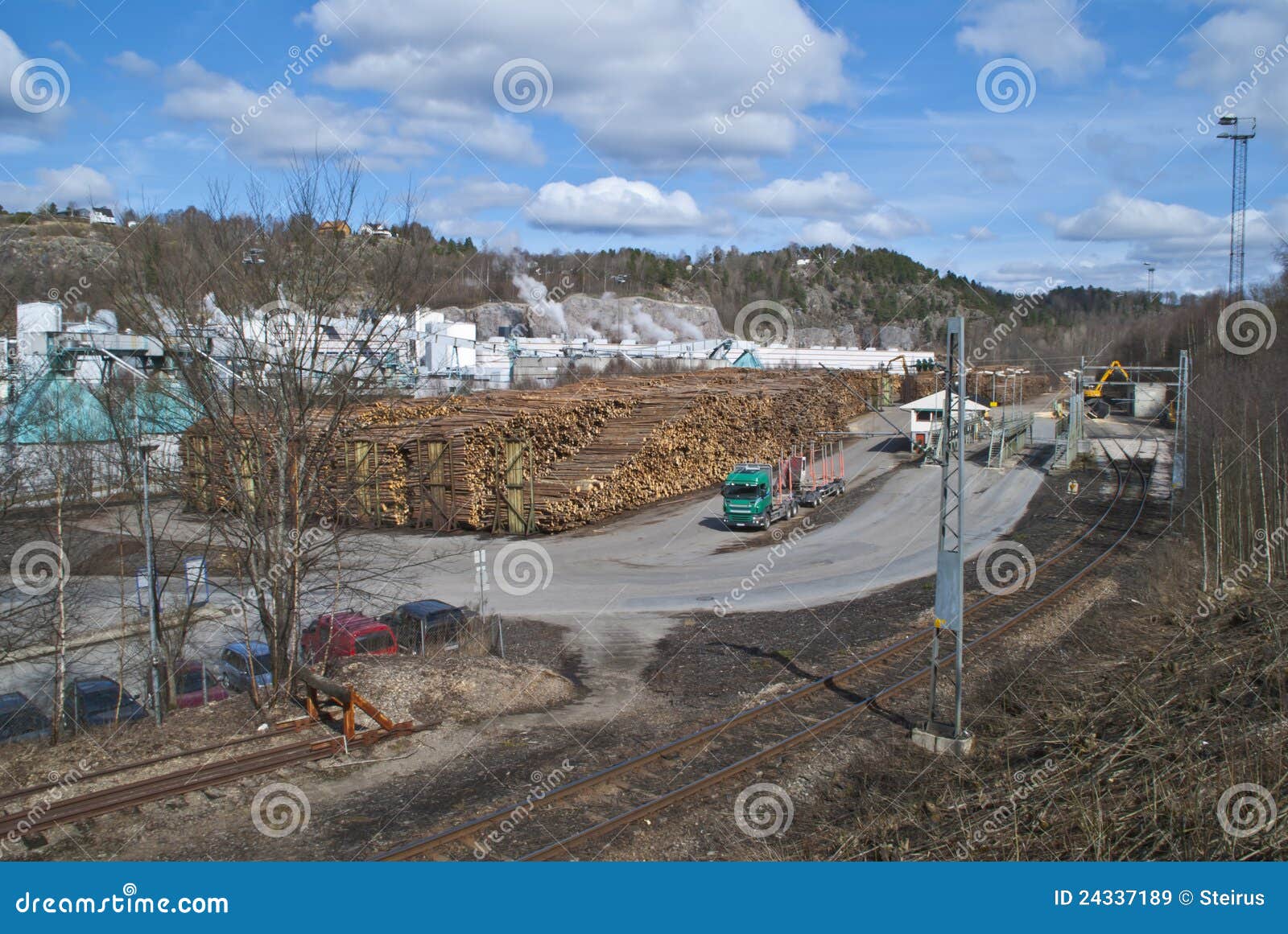 Het Gebied Van De Opslag Voor Hout Stock Afbeelding - Image of document ...