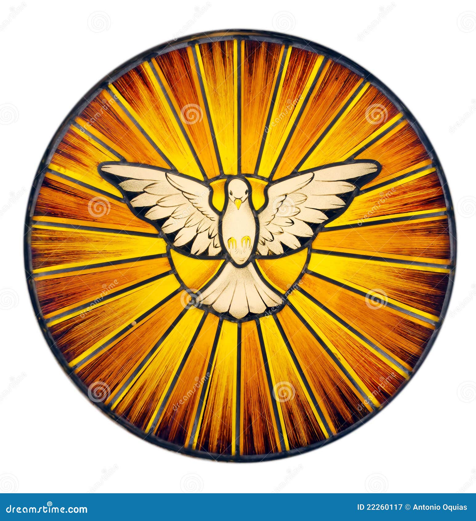 Het Gebrandschilderd Glas Van De Heilige Geest Stock Afbeelding - Image ...