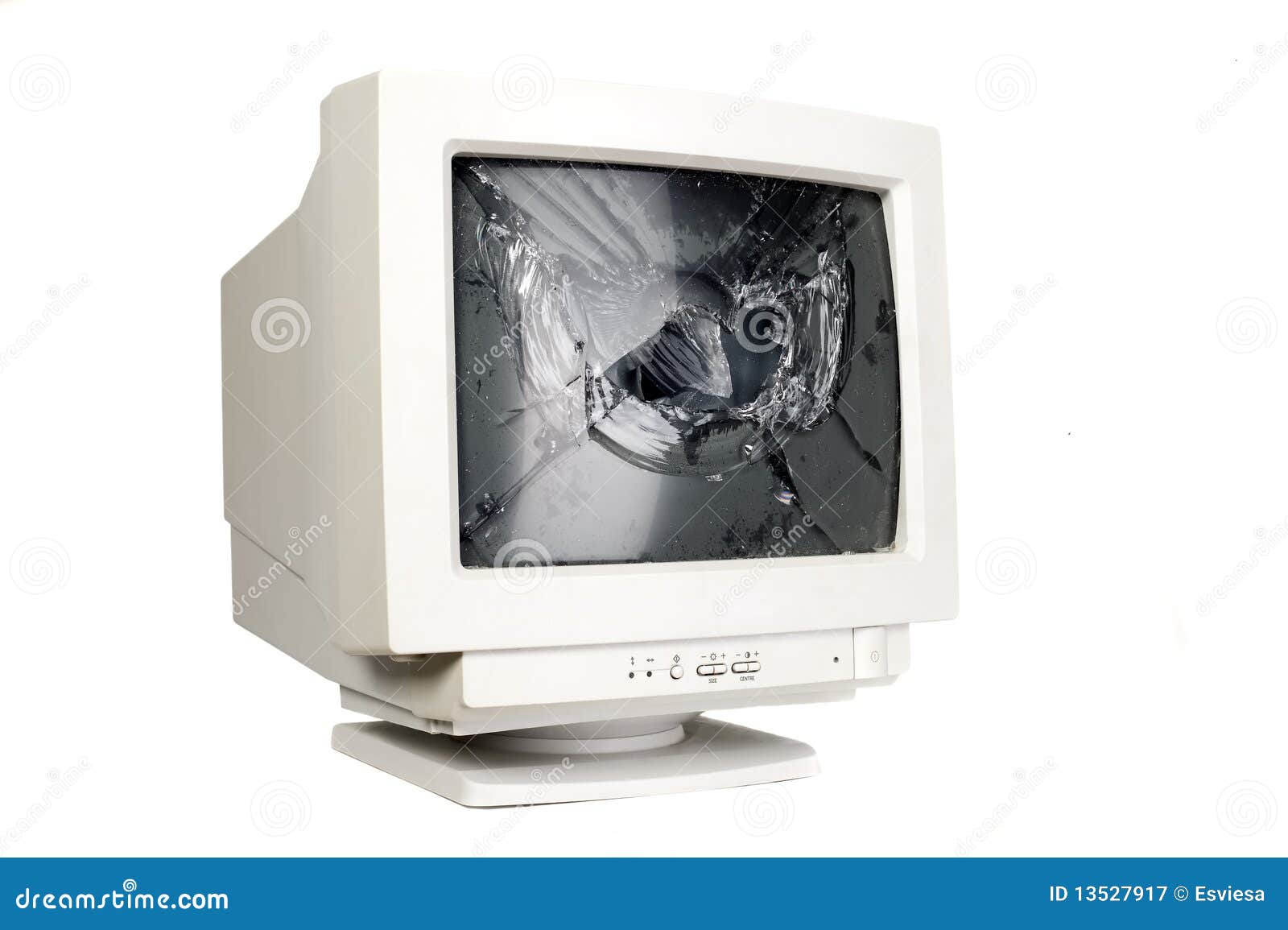 Het Gebroken Scherm Van Computer Stock Afbeelding - Image of gebroken ...