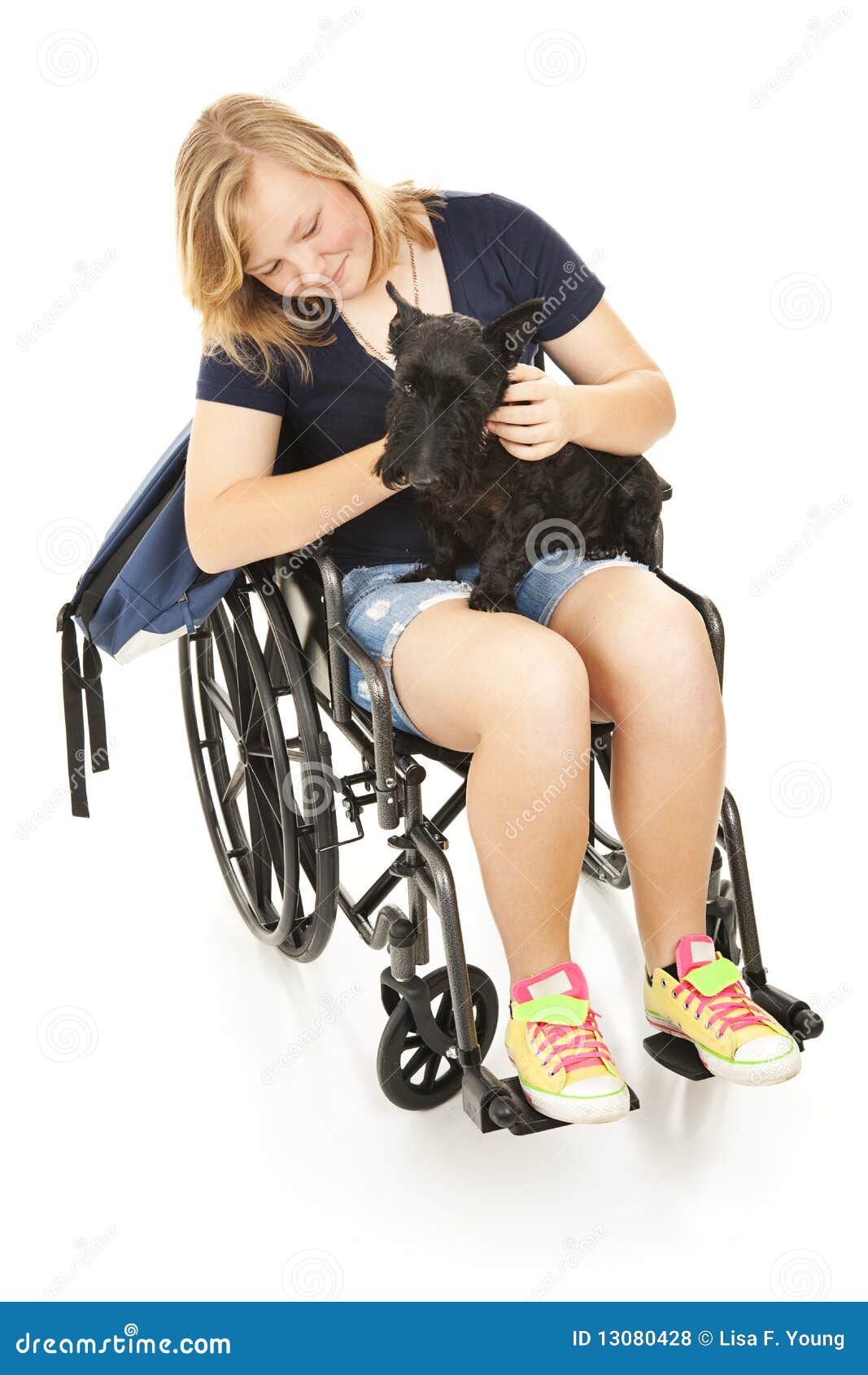 Het Gehandicapte Meisje Troost Hond Stock Foto - Image of onbekwaamheid ...