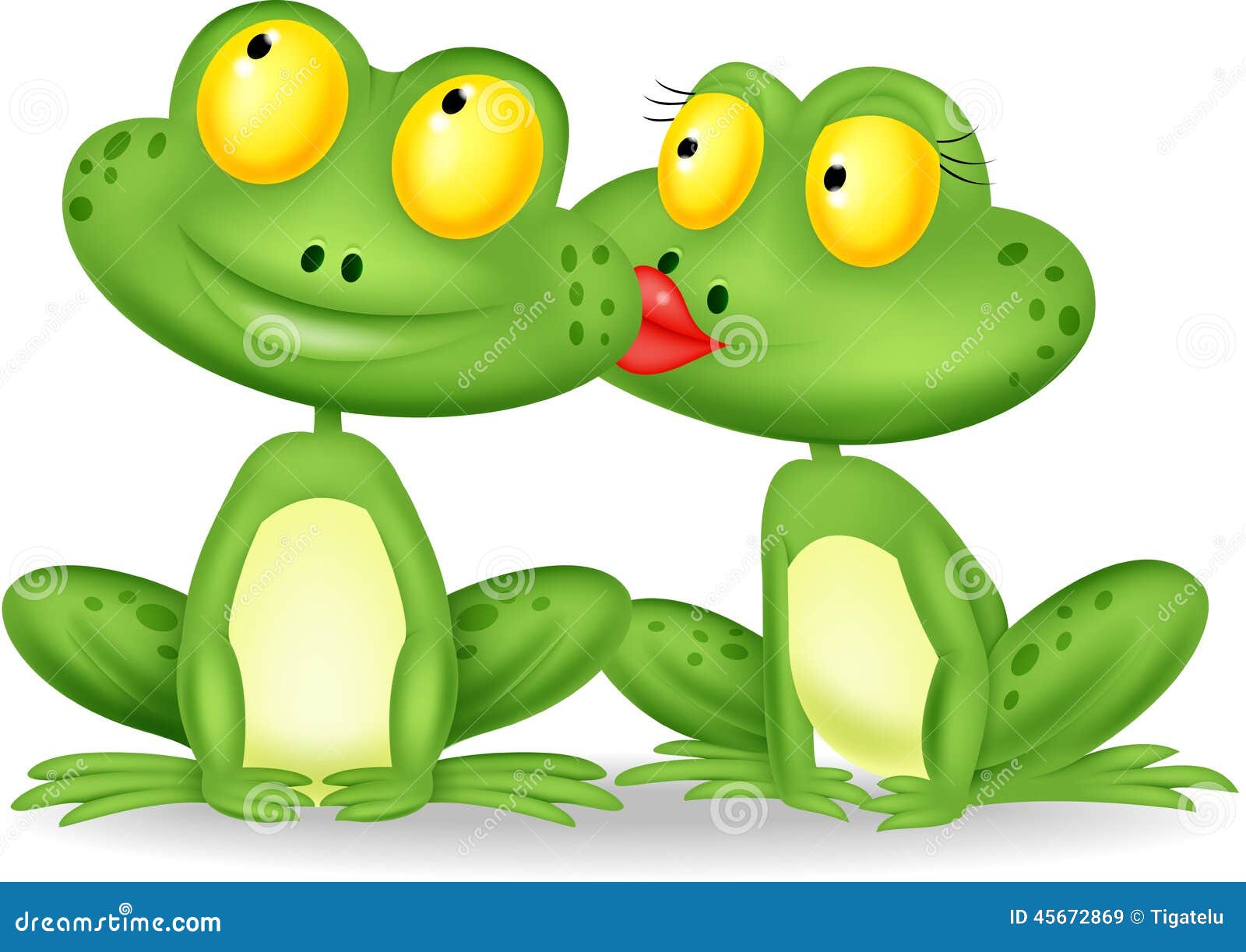 Het gehuwde kikker kussen vector illustratie. Illustration of kroon ...