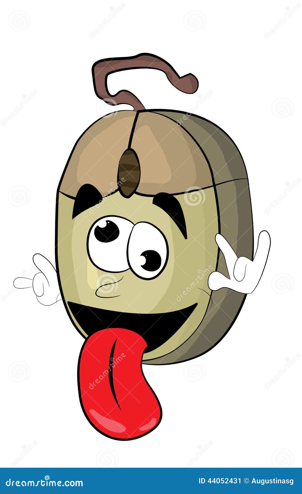 Het Gekke Beeldverhaal Van De Computermuis Stock Illustratie ...