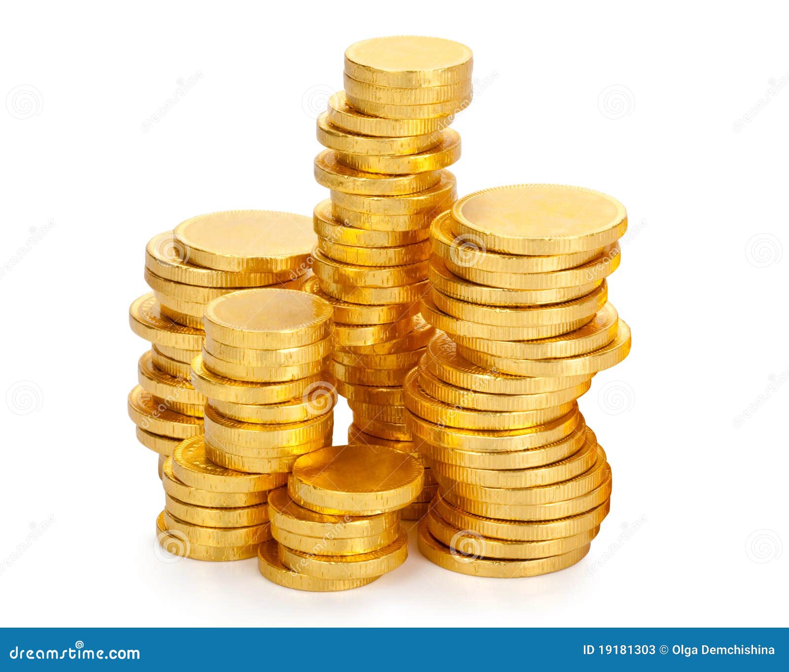 Het geld van de chocolade stock afbeelding. Image of toren - 19181303