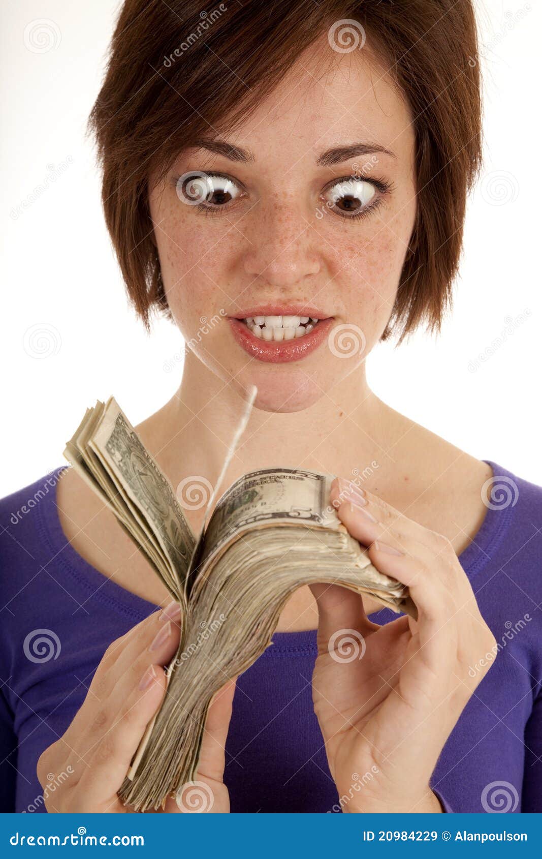 Het geld van ogen stock afbeelding. Image of rekeningen - 20984229