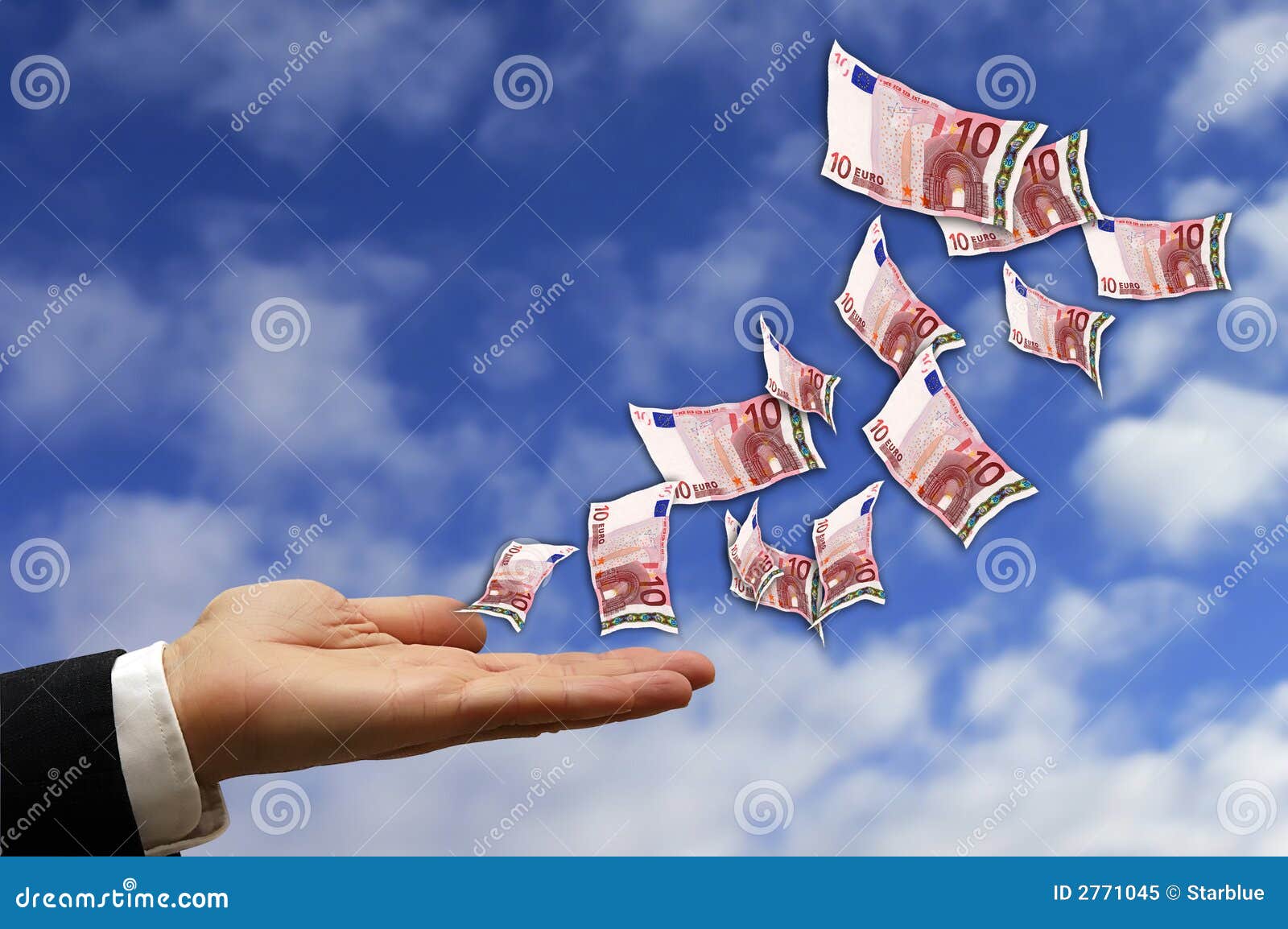 Het geld vliegt stock afbeelding. Image of financieel - 2771045