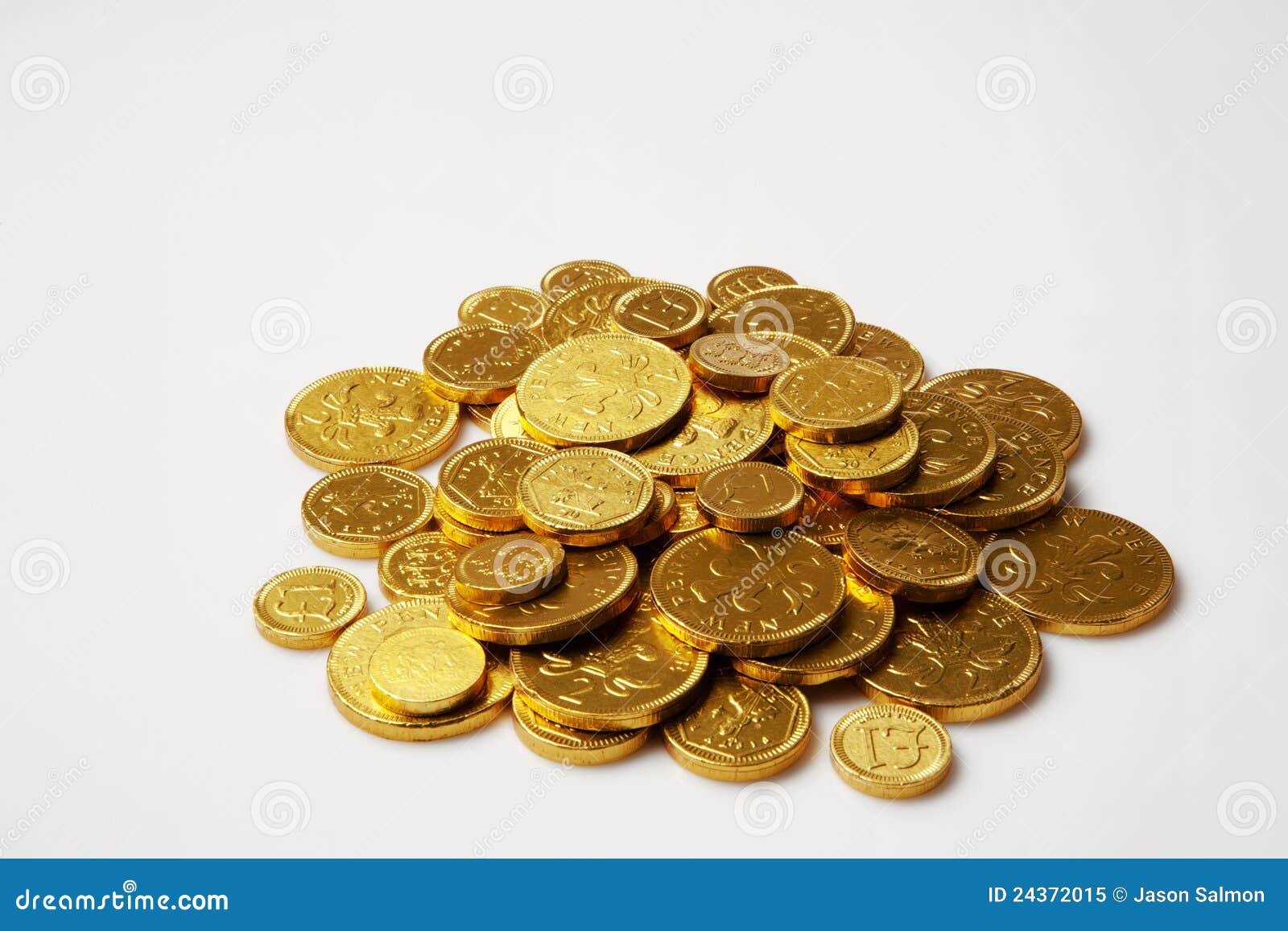 Het Geldmuntstukken Van De Chocolade Stock Afbeelding - Image of ...