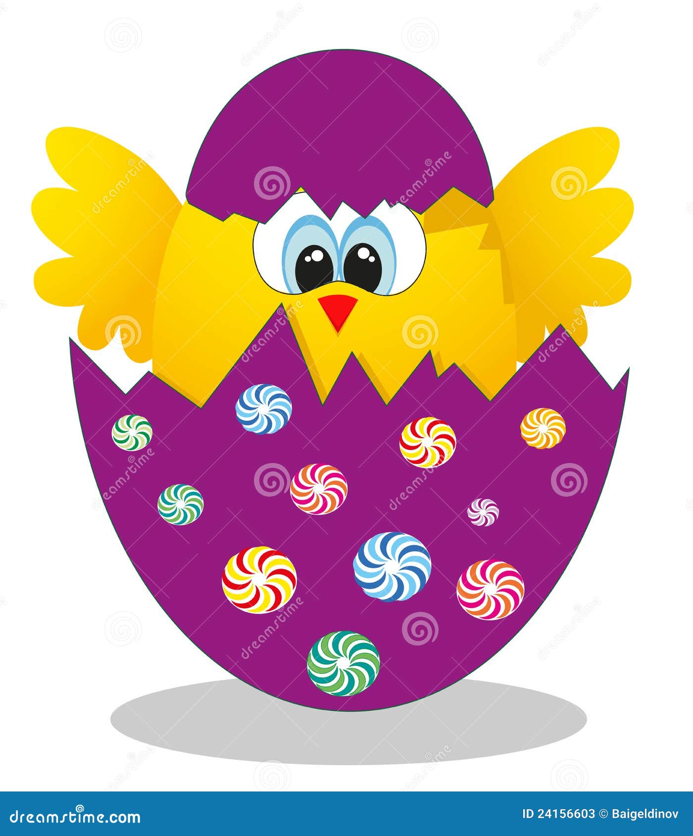 Het Gele Kuiken Van De Verrassing Vector Illustratie - Illustration of ...