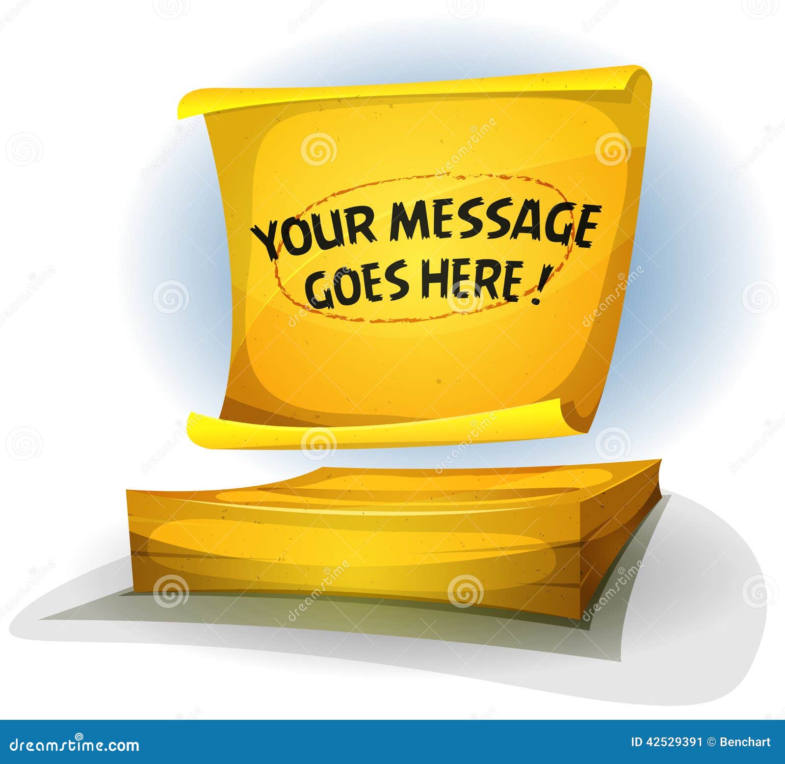 Het Gele Teken Van De Post-itnota Vector Illustratie - Illustration of ...