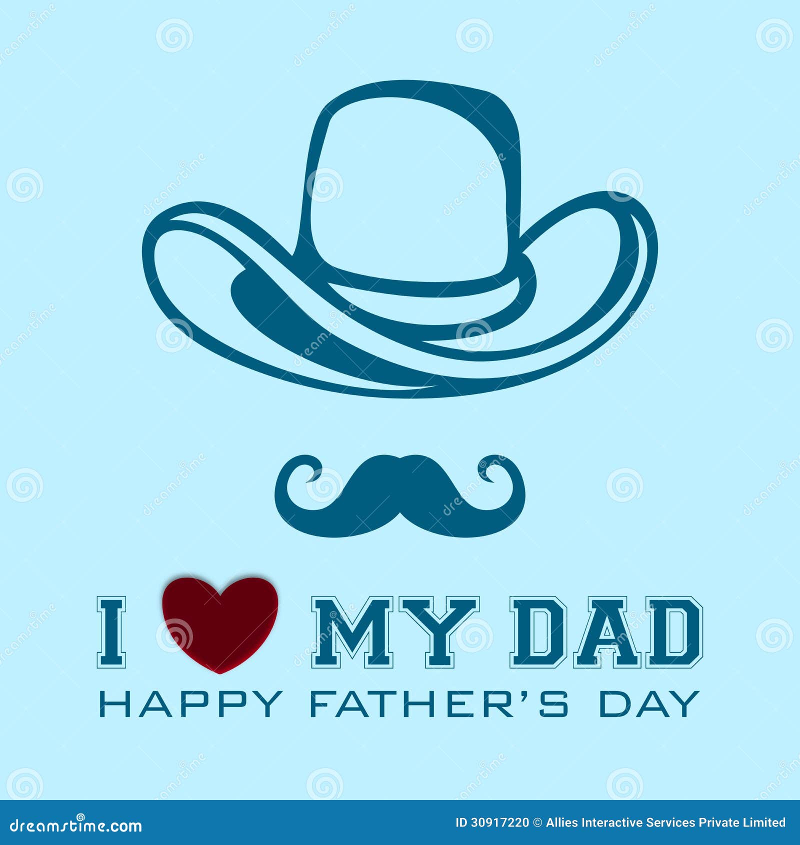 Het Gelukkige Concept Van De Vadersdag. Stock Illustratie ...
