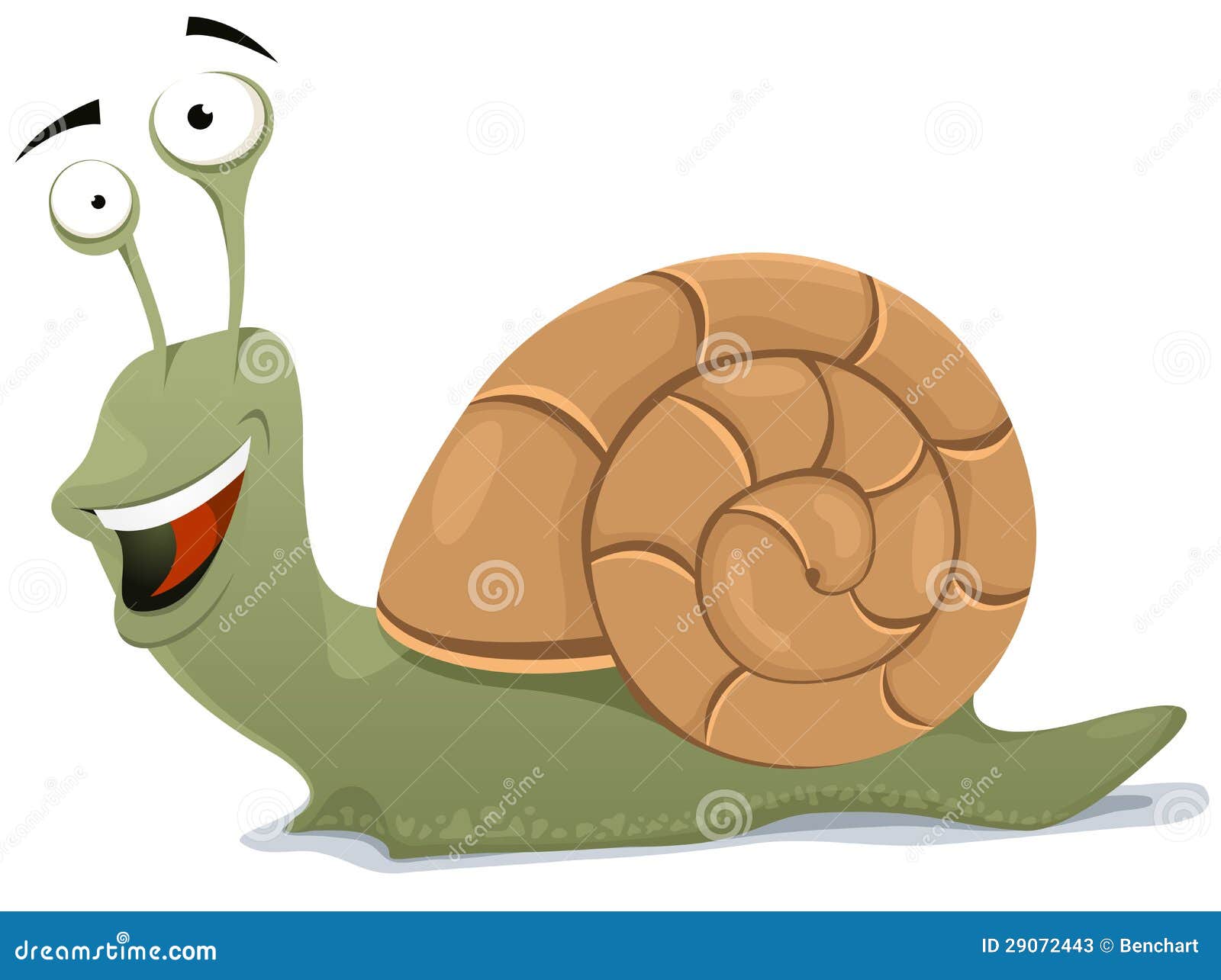 Het Gelukkige Karakter Van De Slak Vector Illustratie - Illustration of ...