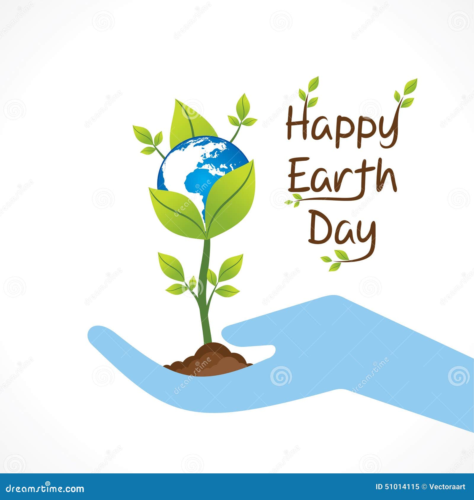 Het Gelukkige Ontwerp Van De Aardedag Vector Illustratie - Illustration ...
