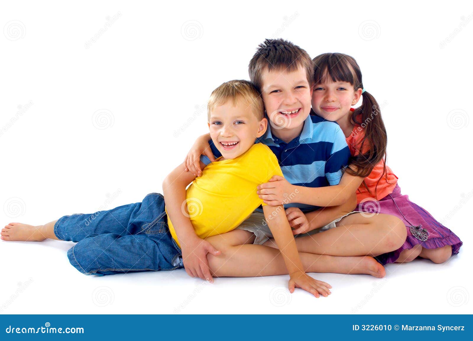 Het Gelukkige Portret Van Kinderen Stock Foto - Image of aansluting ...