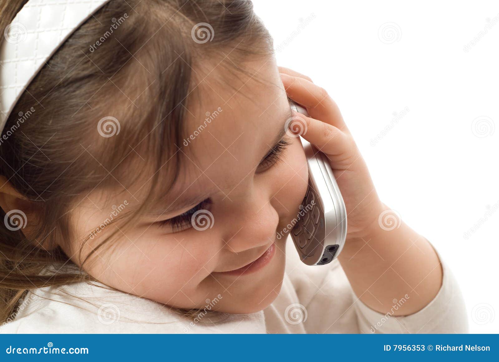 Het Gesprek Van De Telefoon Van Het Kind Stock Afbeelding - Image of ...