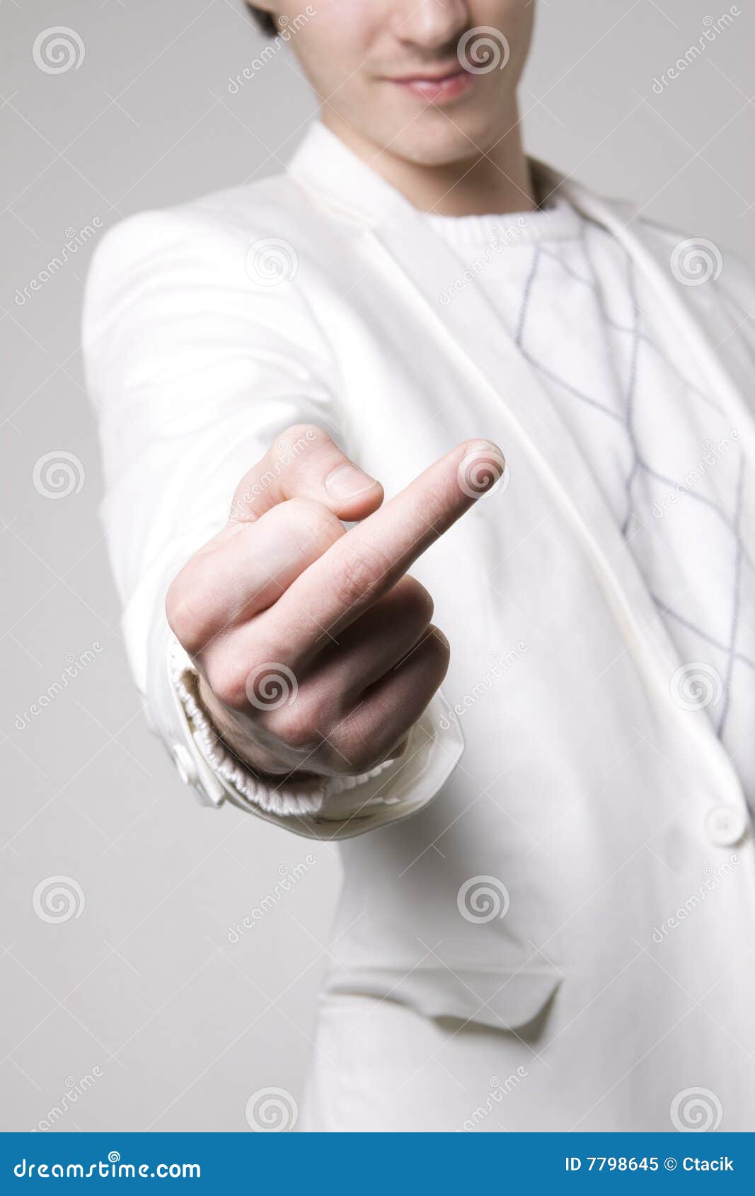 Het Geven Van De Middelvinger Stock Afbeelding - Image of inbreuk ...