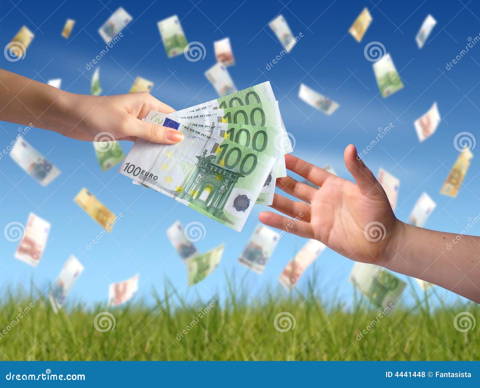 Het geven van geldconcept stock foto. Image of europees - 4441448