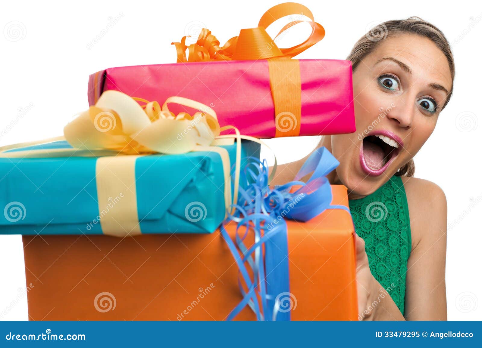 Het geven van giften stock afbeelding. Image of klant - 33479295