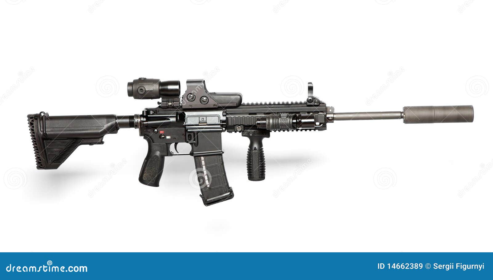 Het Geweer Van Het Leger Van De V.S.M4 Stock Afbeelding - Image of lens ...