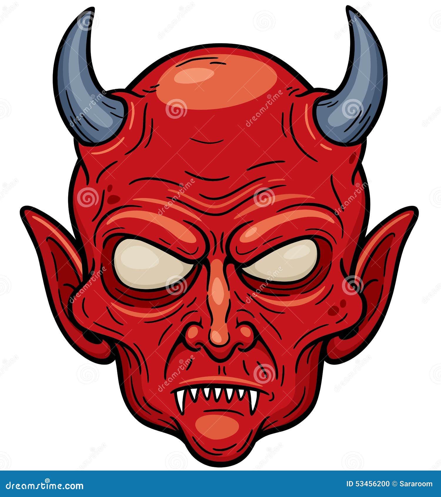 Het gezicht van de duivel vector illustratie. Illustration of kwaad ...