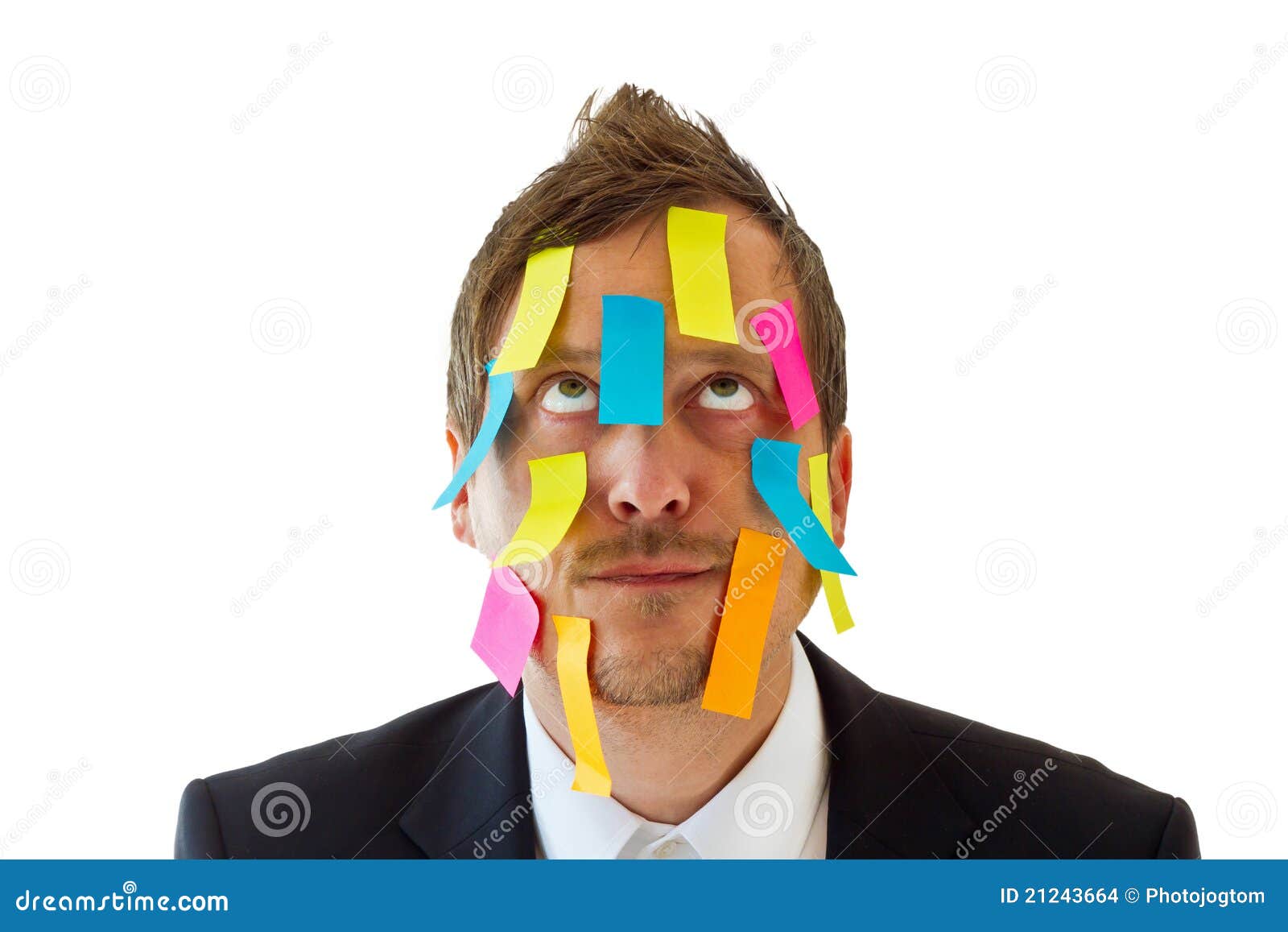 Het Gezicht van de post-it stock foto. Image of menselijk - 21243664