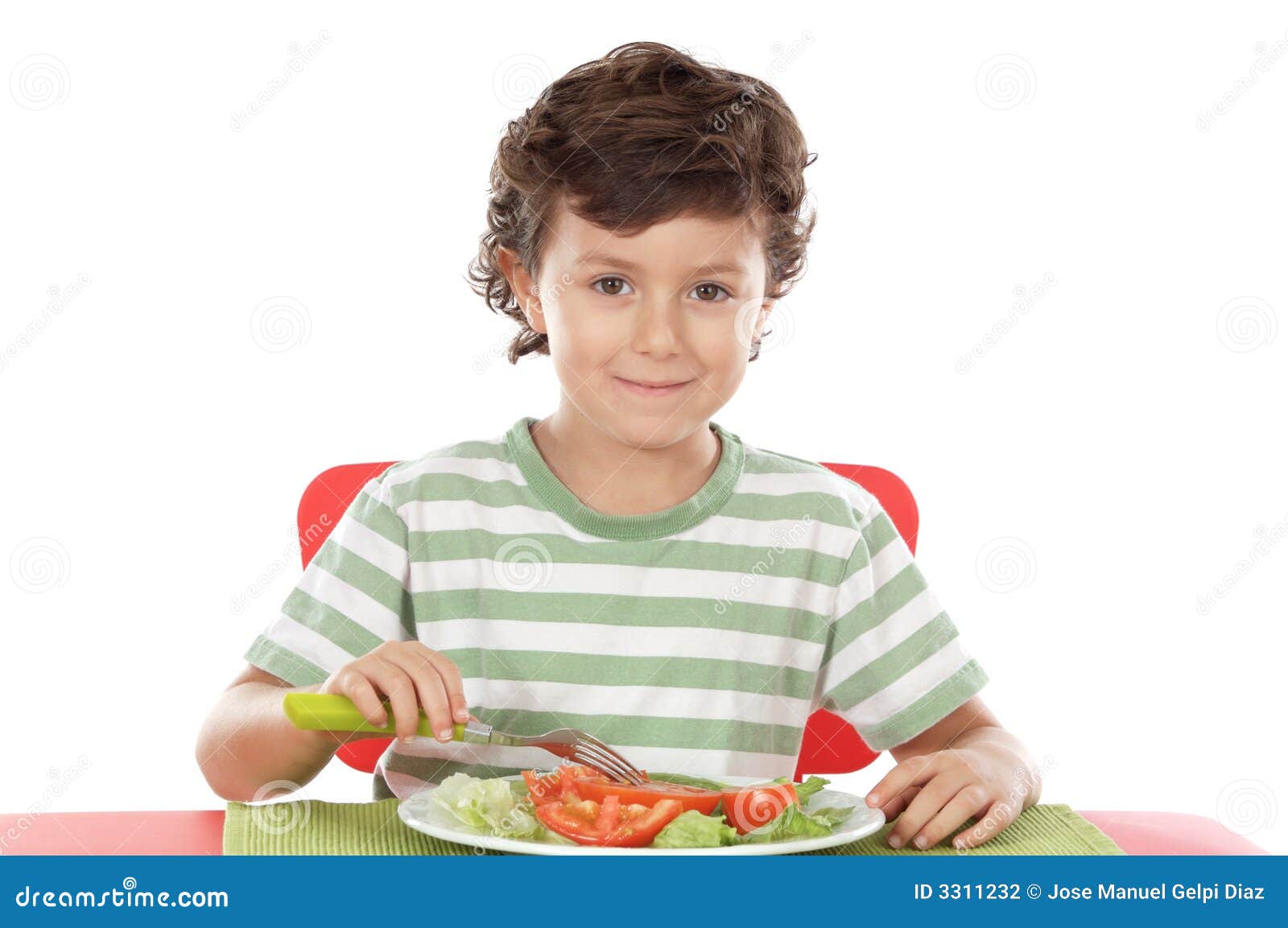 Het gezonde kind eten stock foto. Image of concepten, jongen - 3311232