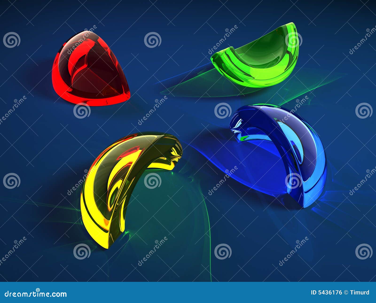 Het Glasscherf Van De Kleur Stock Illustratie - Illustration of segment ...