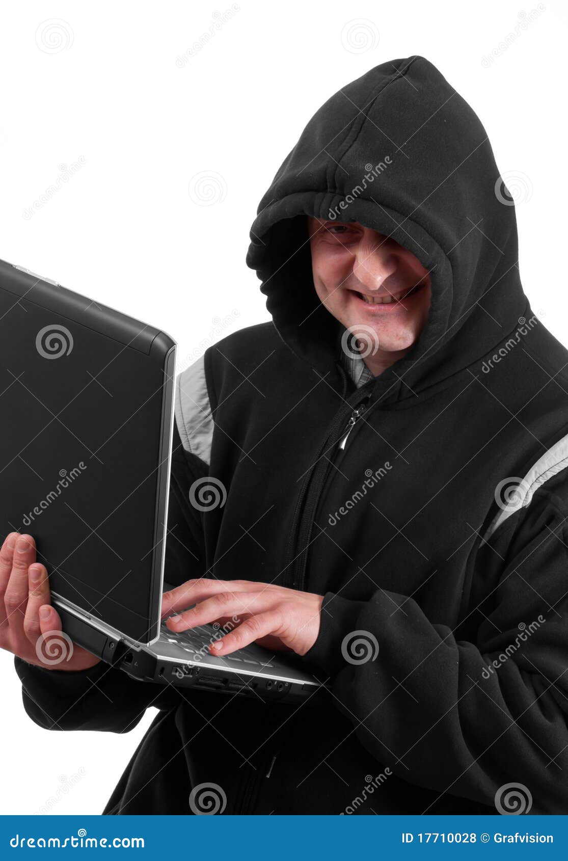 Het Glimlachen Van De Hakker Stock Foto - Image of hakker, gangster ...