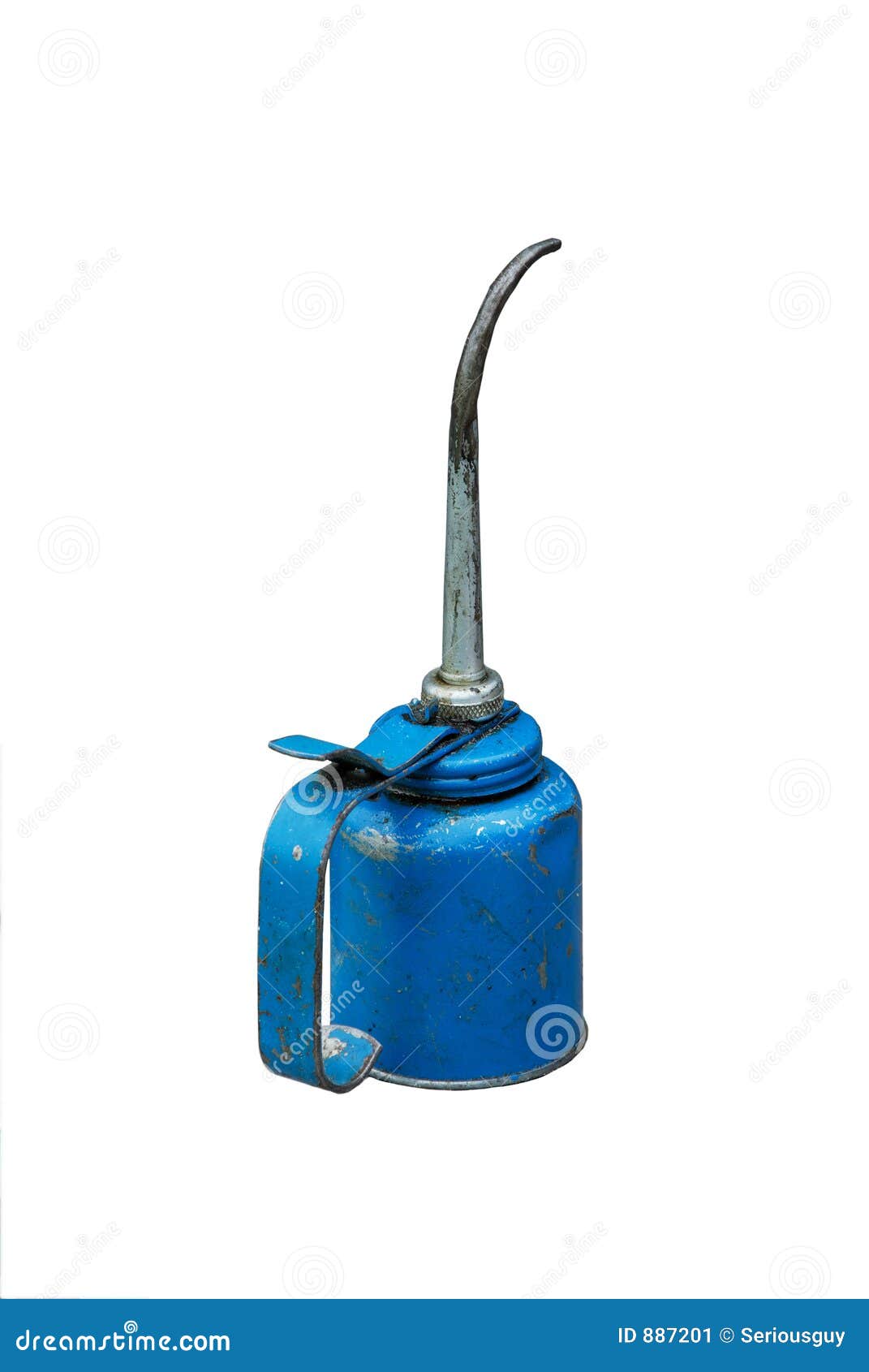 Het Goed Gebruikte Blauwe Blik Van De Olie Stock Afbeelding - Image of ...