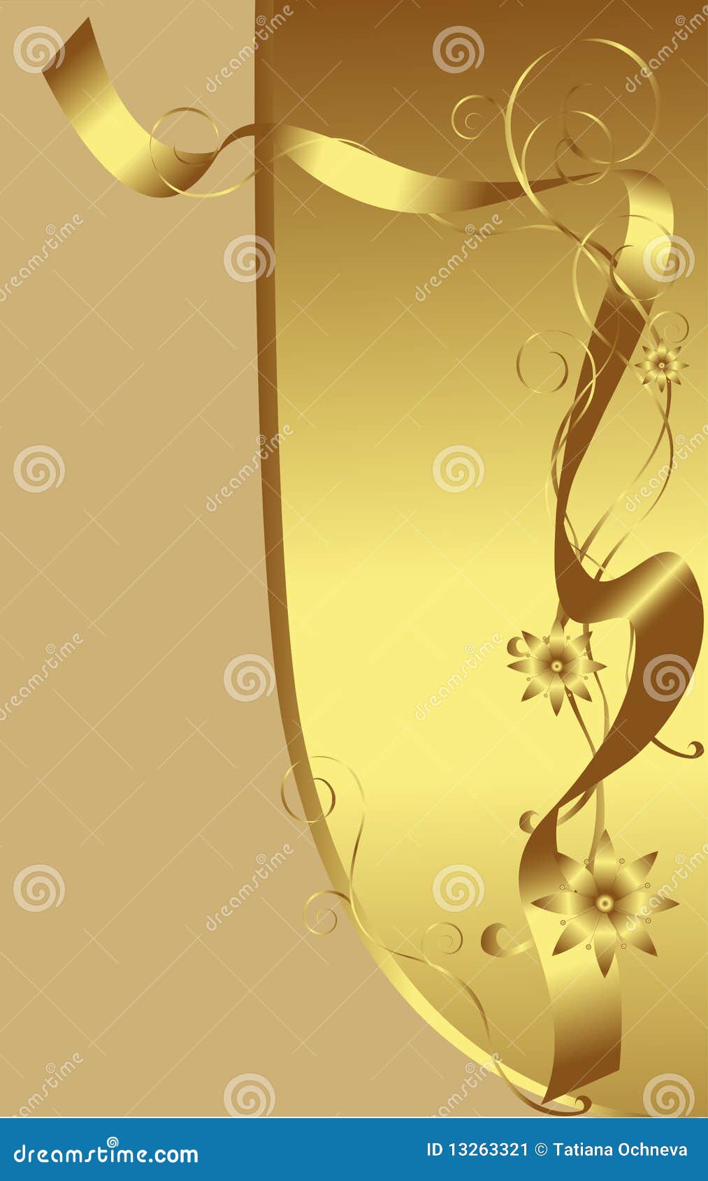 Het Gouden Blok Voor De Tekst Stock Illustratie - Illustration of blad ...