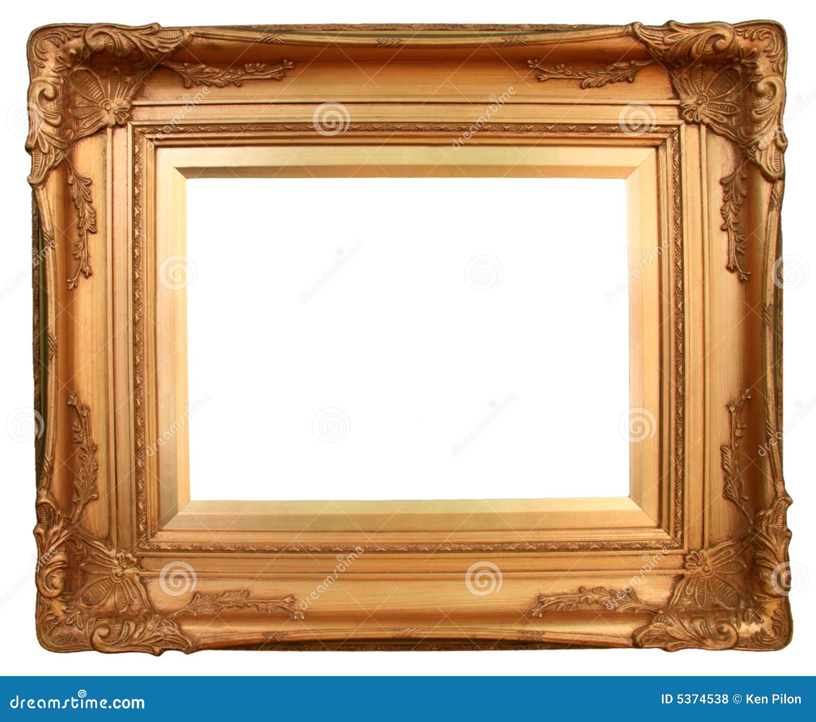 Het Gouden Frame Van De Kunst Stock Foto - Image of gravure, gouden ...