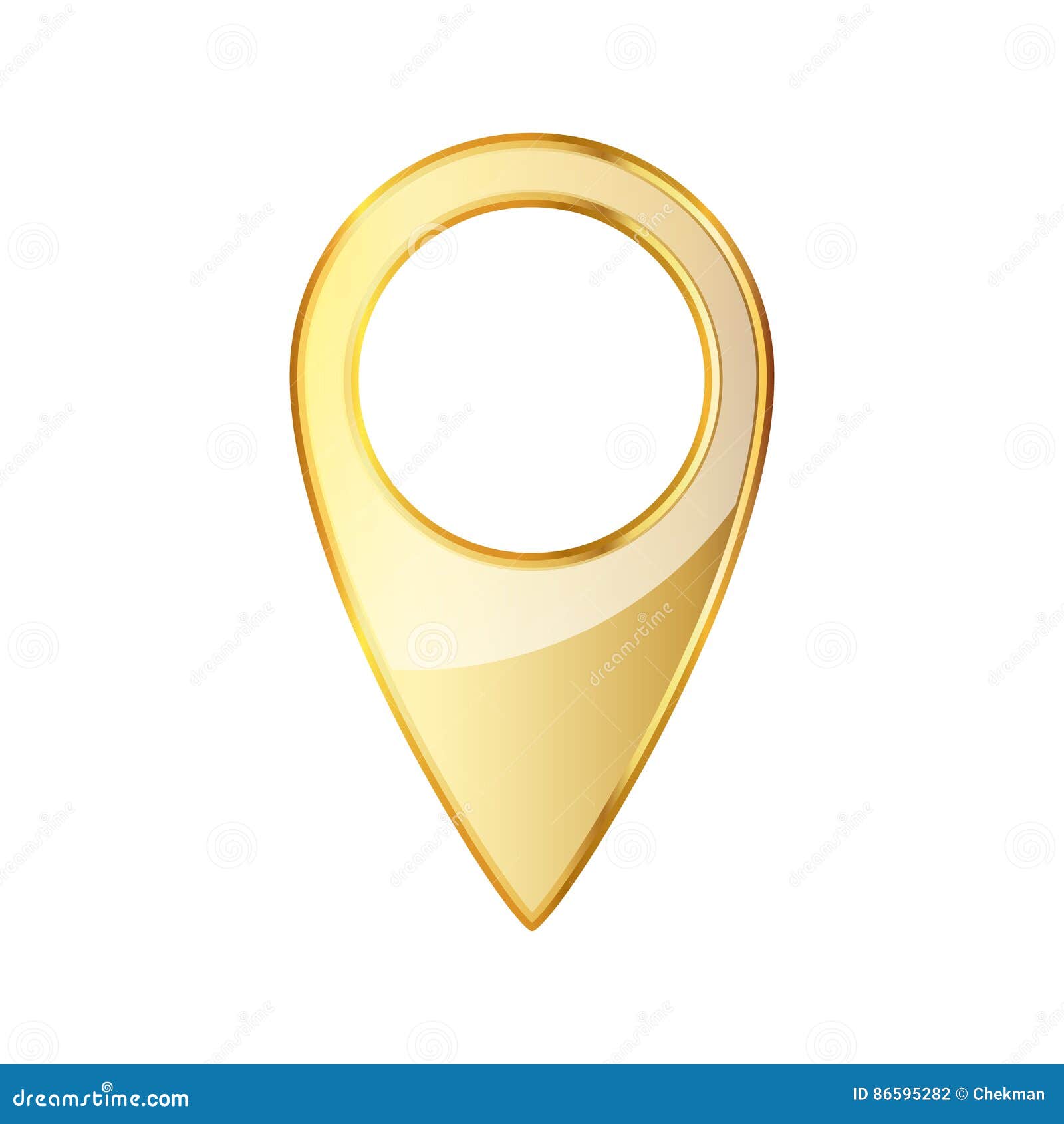 Het Gouden Pictogram Van De Kaartwijzer Vector Illustratie Stock ... Het Gouden Pictogram Van De Kaartwijzer Vector Illustratie Stock ...