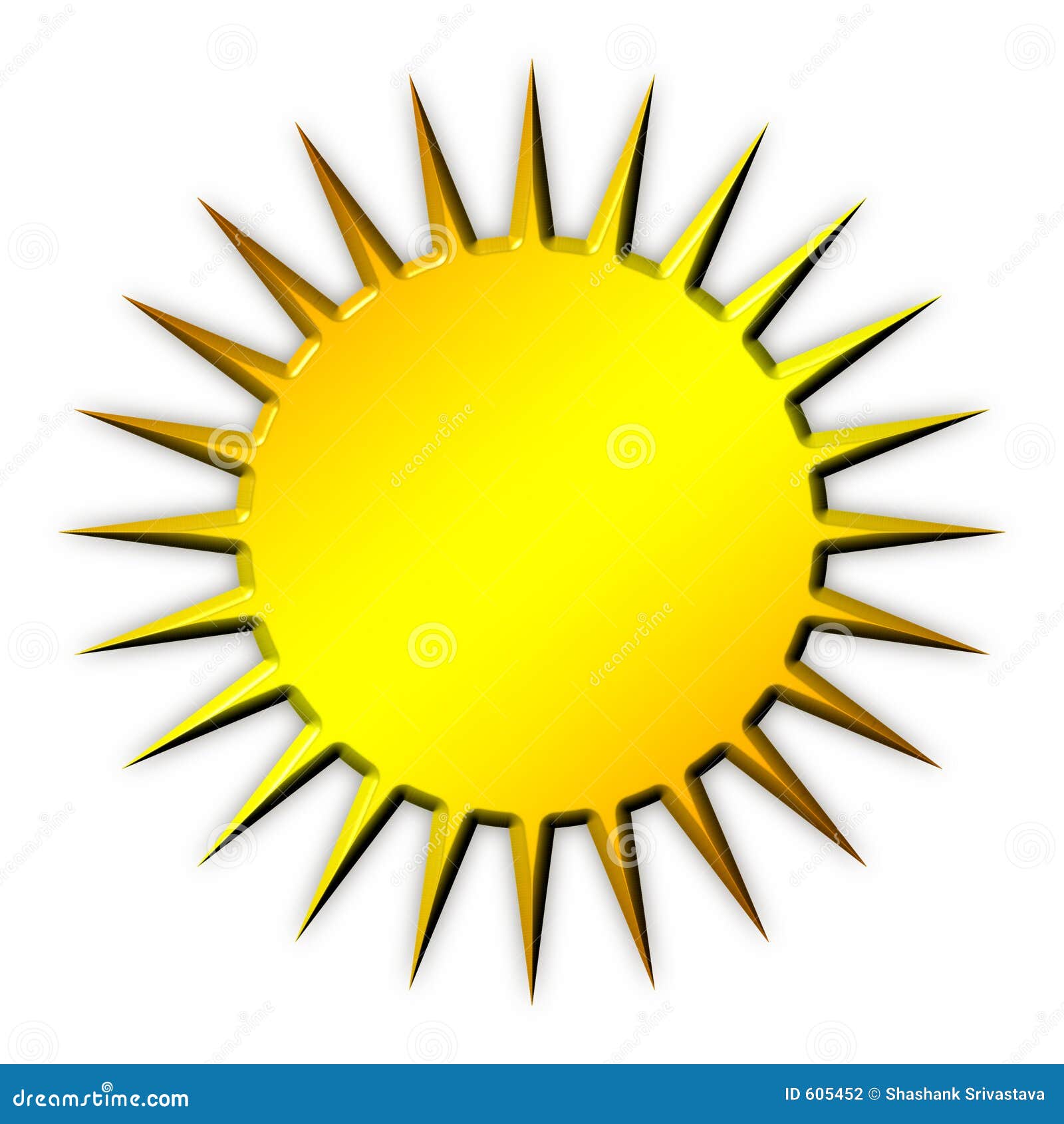 Het Gouden Pictogram Van De Zon Stock Illustratie - Illustration of ...
