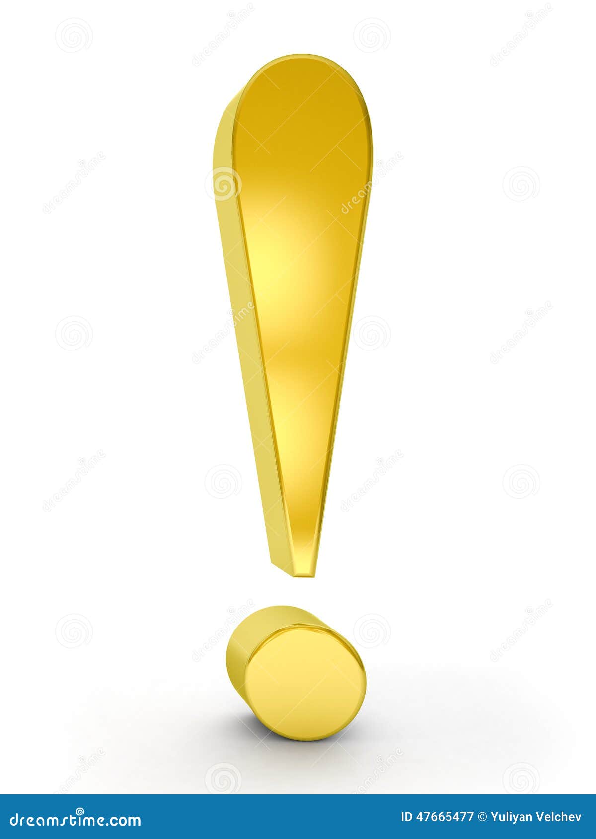 Het Gouden Symbool Van Het Uitroepteken Stock Illustratie ...