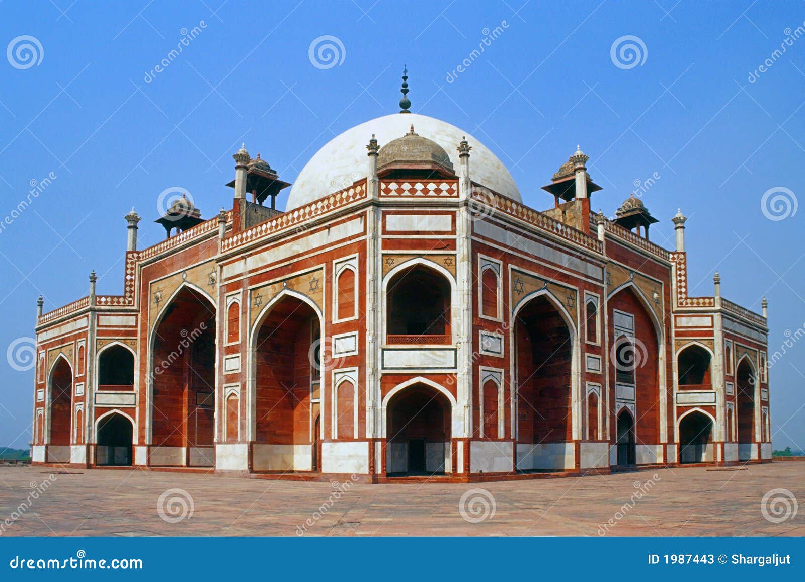 Het Graf Van Humayun, India - #2 Stock Afbeelding - Image of kromme ...