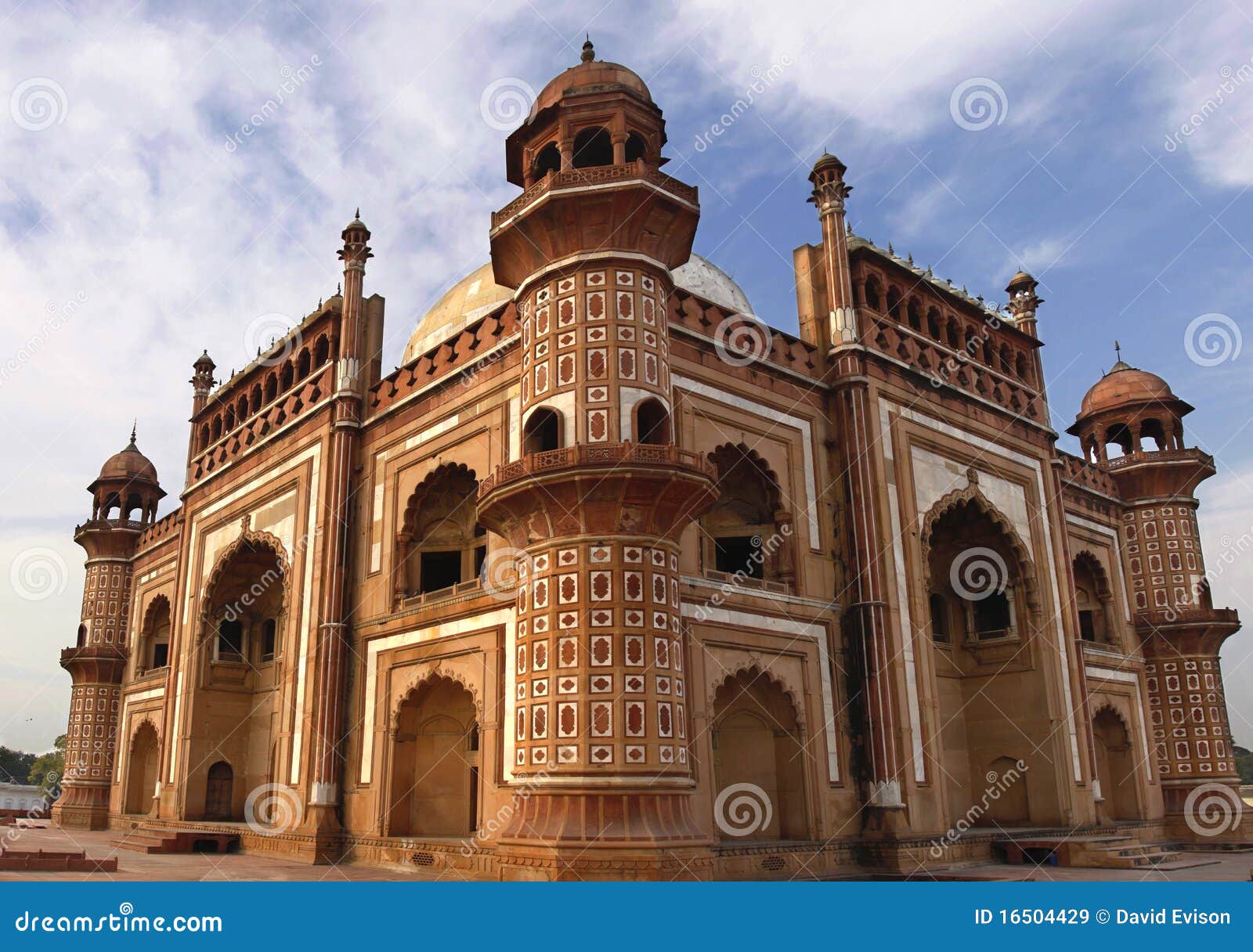 Het Graf Van Humayuns, India. Stock Afbeelding - Image of indië, moskee ...