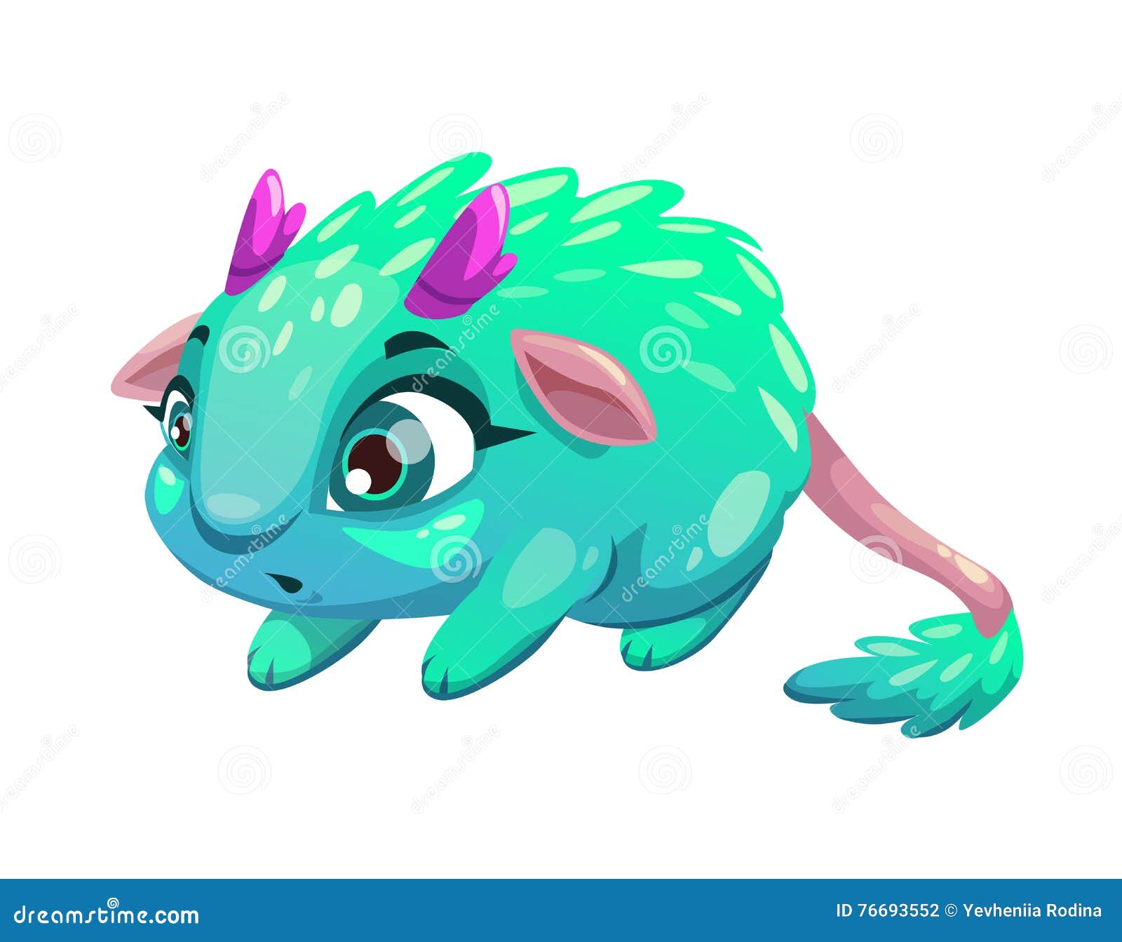 Het Grappige Dier Van De Beeldverhaal Grappige Fantasie Vector ...