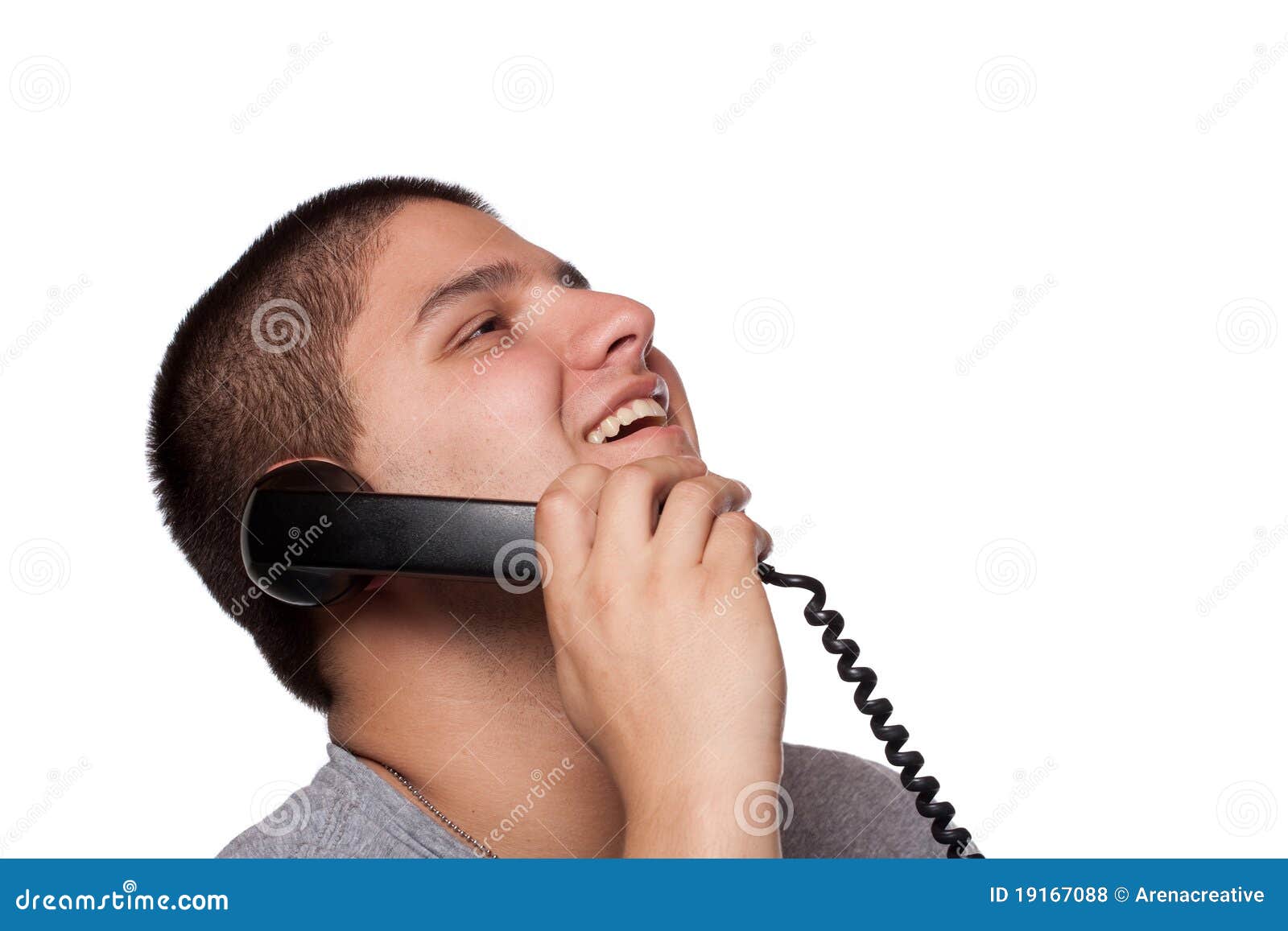 Het Grappige Gesprek Van De Telefoon Stock Foto - Image of gesprek ...