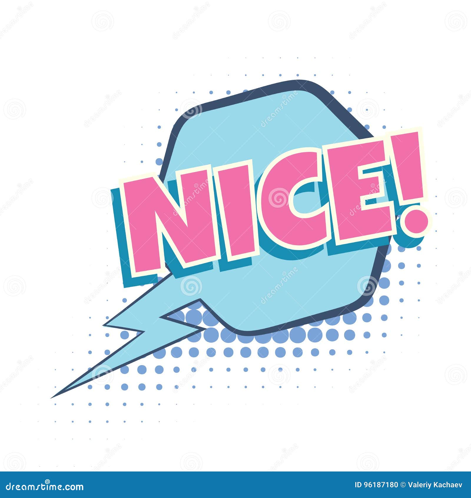 Het Grappige Woord Van Nice Vector Illustratie - Illustration of ...