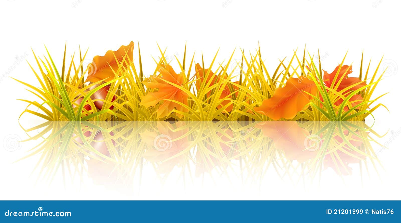 Het gras van de herfst vector illustratie. Illustration of illustratie ...