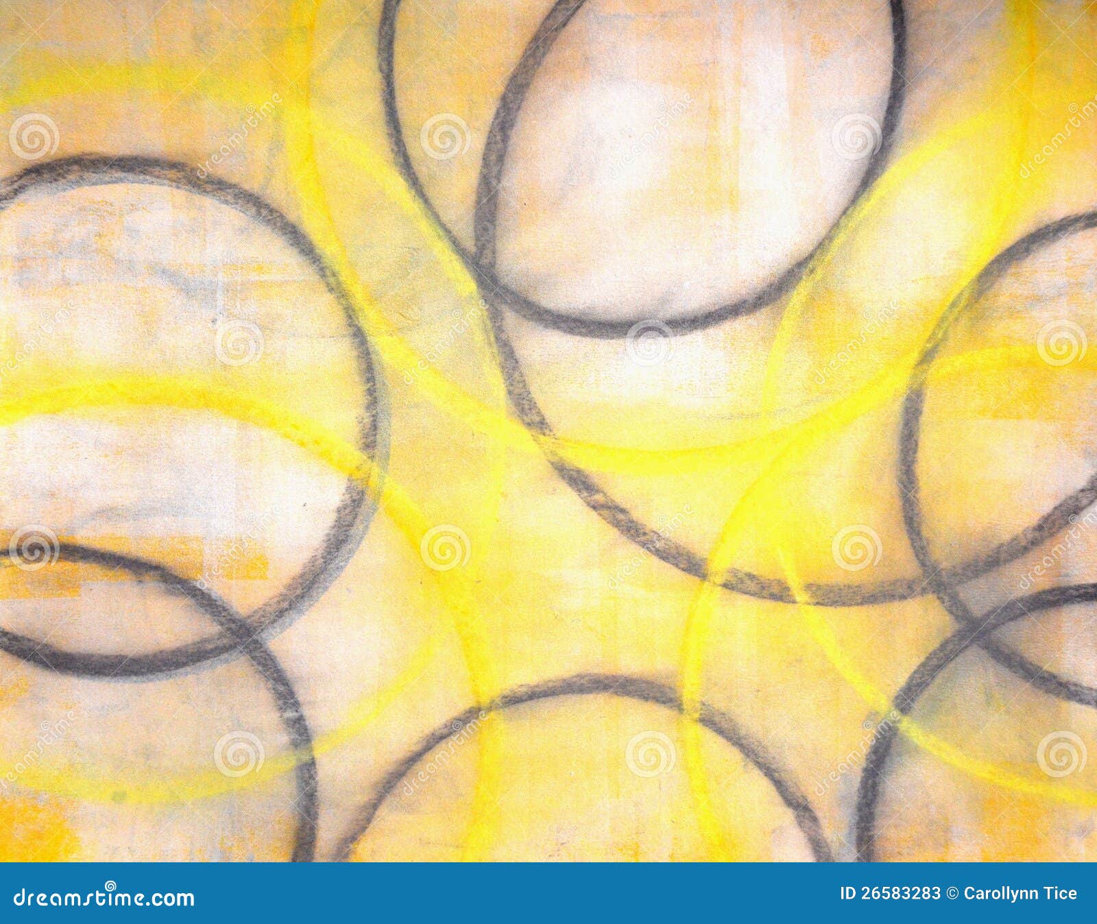 Het Grijze En Gele Abstracte Schilderen Van De Kunst Stock Illustratie ...