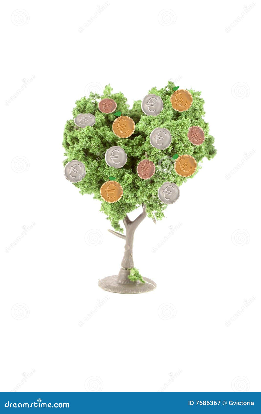 Het Groeien Van Het Geld Op Boom Stock Afbeelding - Image of overvloed ...