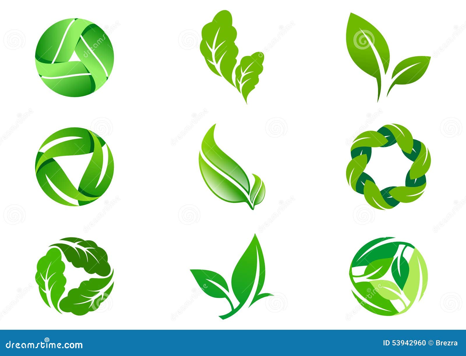 Het Groene Ontwerp En Het Pictogram Van Het Blad Vectorembleem Stock ... Het Groene Ontwerp En Het Pictogram Van Het Blad Vectorembleem Stock ...