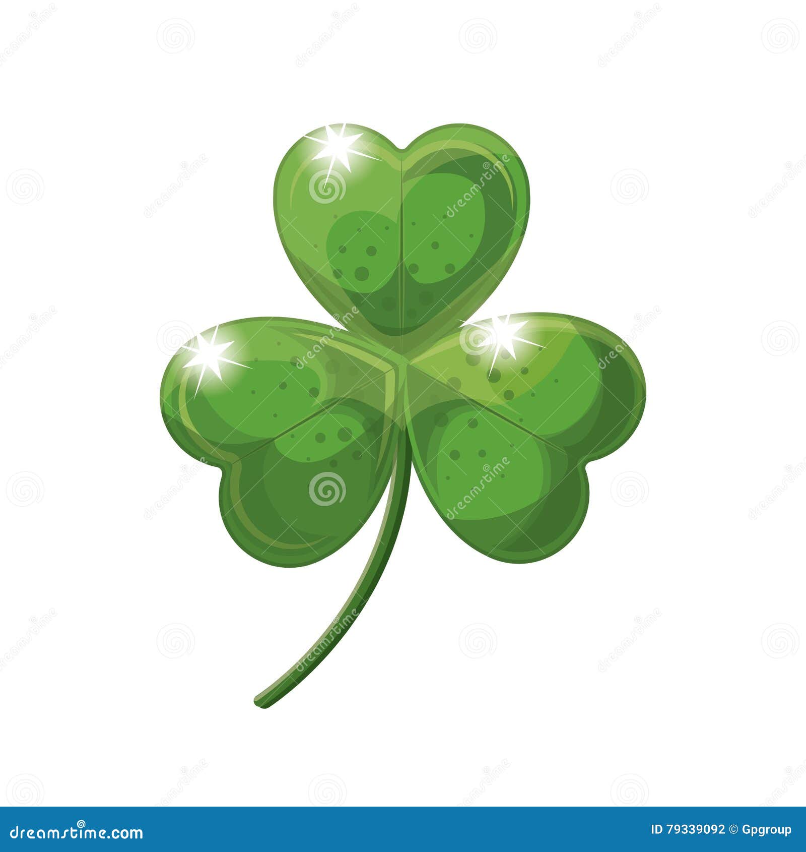 Het Groene Pictogram Van De Klaver Stock Illustratie - Illustration of ...