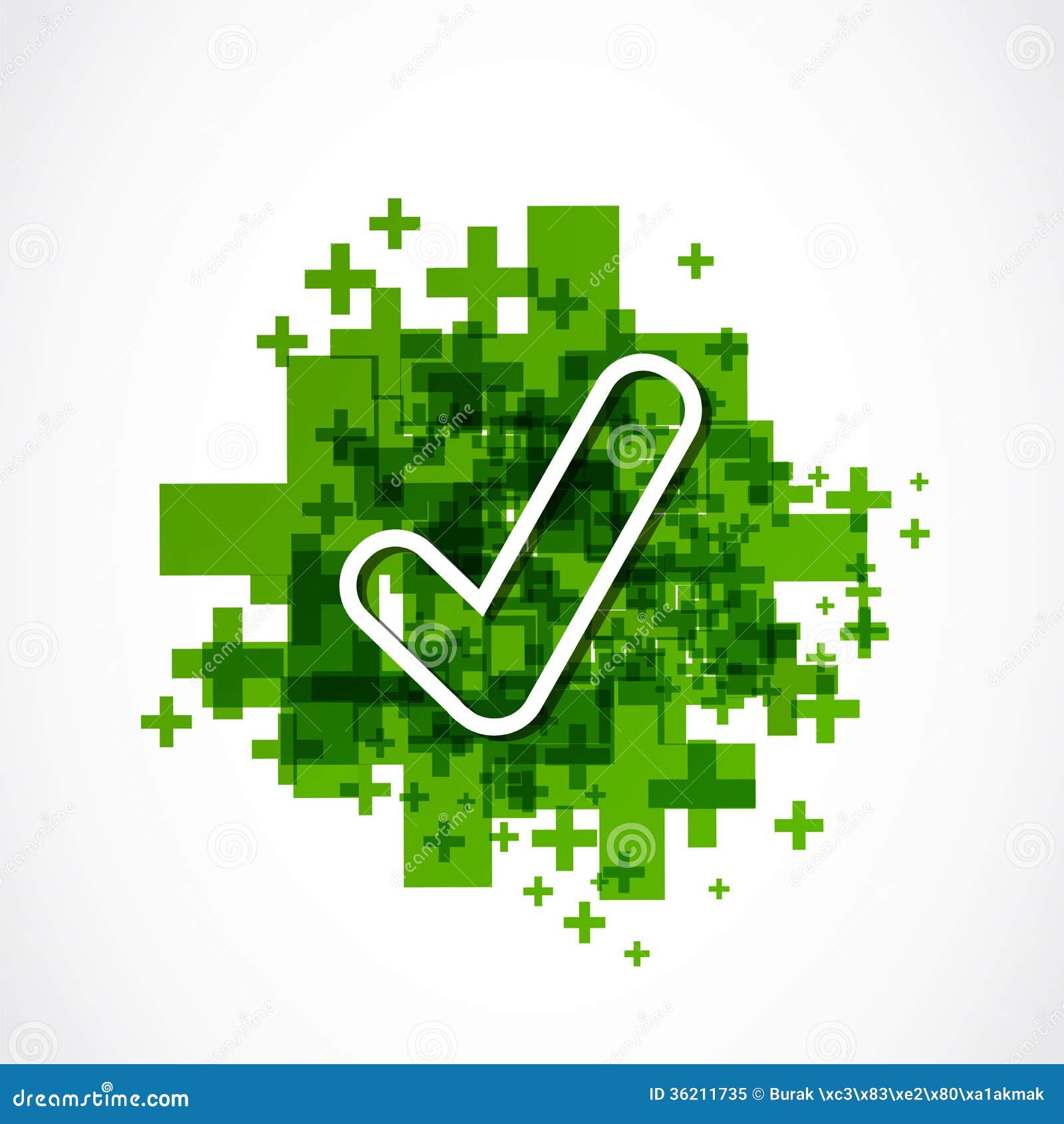 Het Groene Positief Keurt Teken Goed Vector Illustratie - Illustration ...