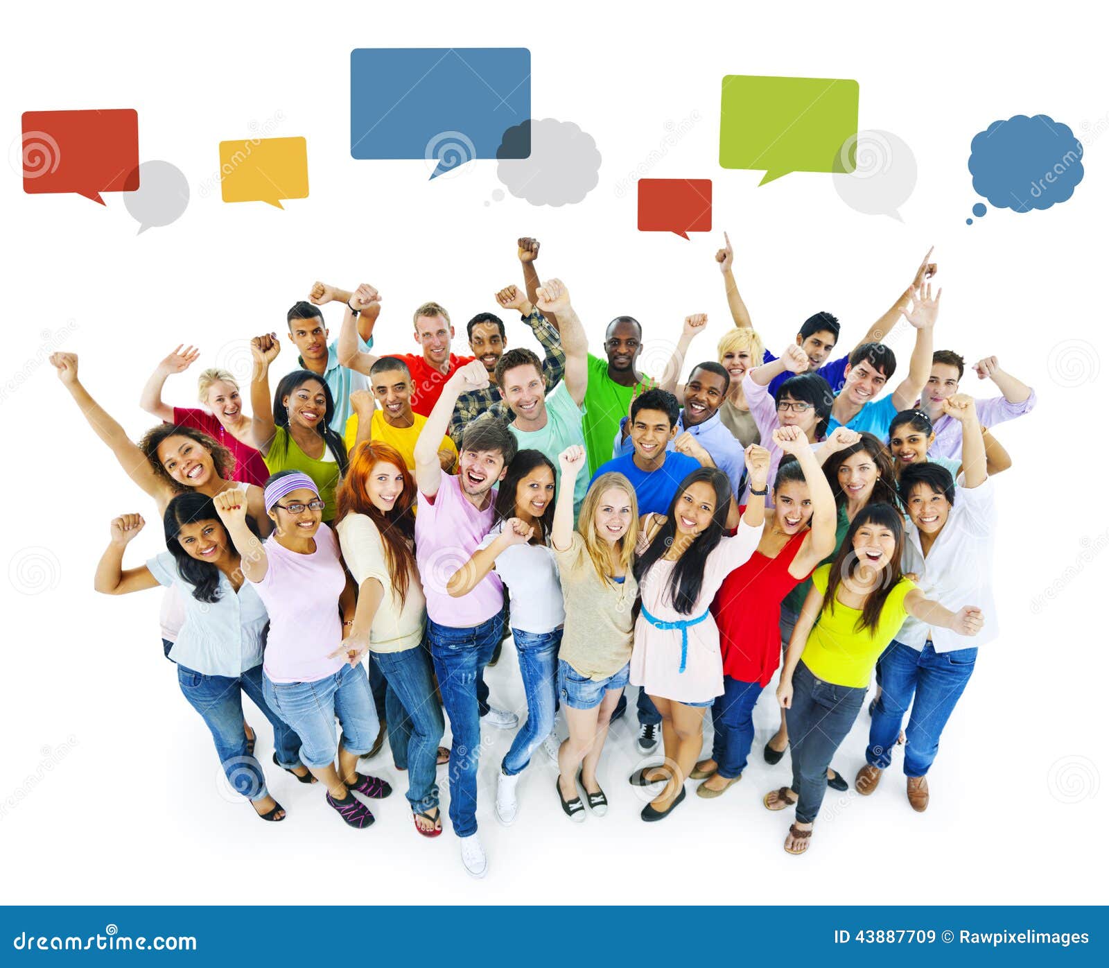 Het Grote Groep Mensen Vieren Stock Illustratie - Illustration of ...