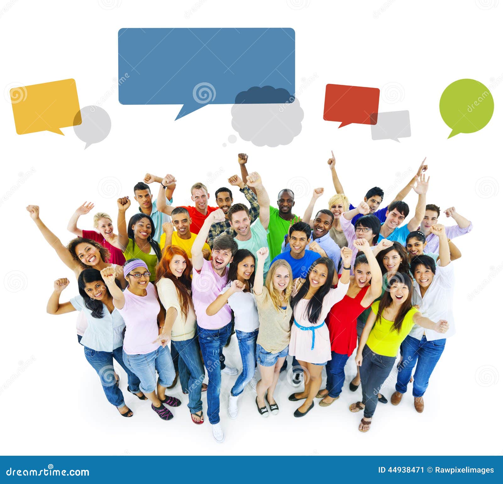 Het Grote Groep Mensen Vieren Stock Afbeelding - Image of afdaling ...