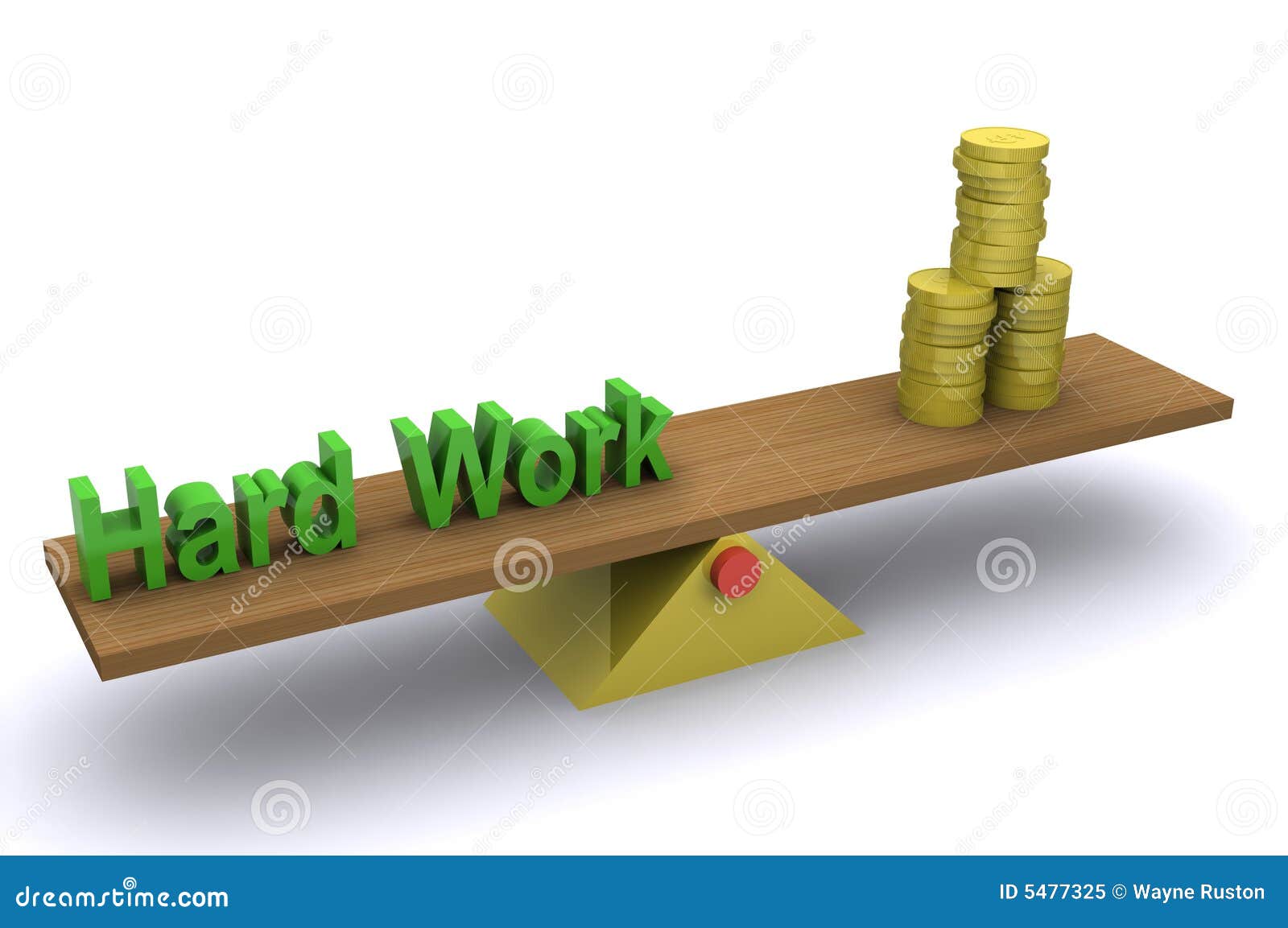 Het harde Werk - Rijkdom stock illustratie. Illustration of goud - 5477325