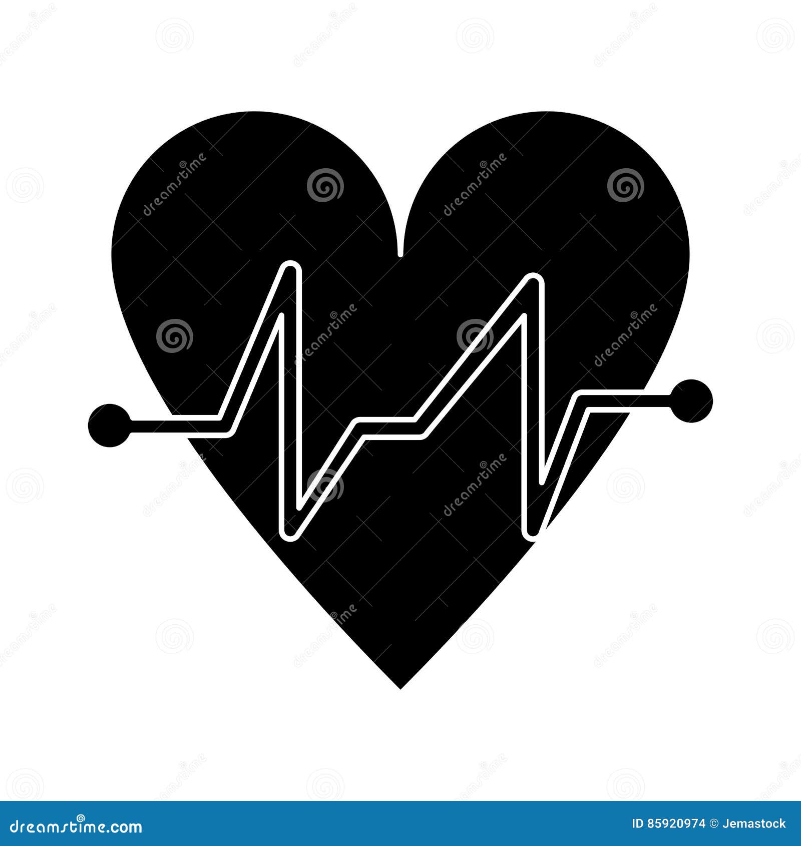 Het Hart Sloeg Impuls Hart Medisch Pictogram Vector Illustratie ...