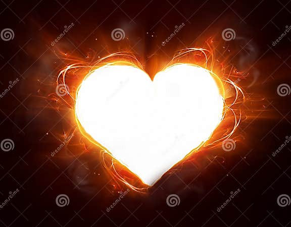 Het hart van de brand stock illustratie. Illustration of achtergrond ...