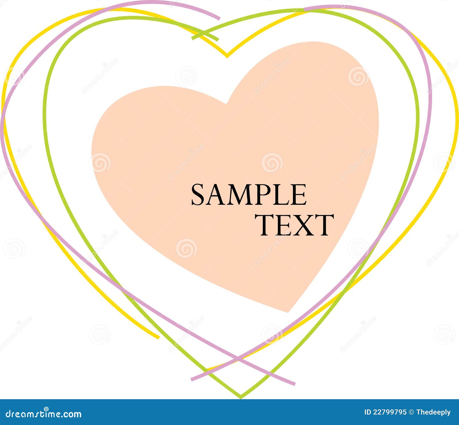 Het Hart Van De Tekst Van De Steekproef Vector Illustratie ...