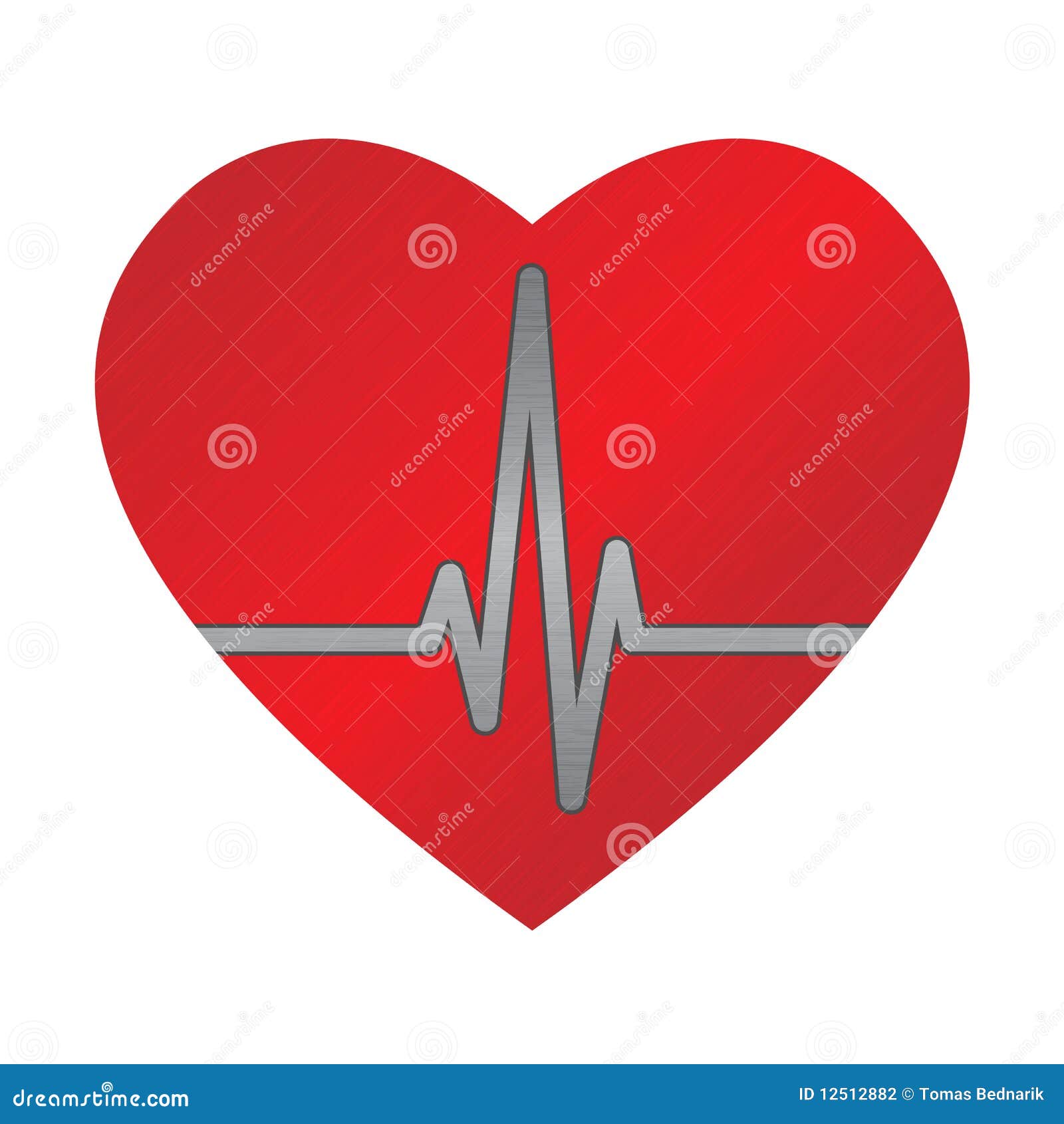 Het hart van Ecg vector illustratie. Illustration of modern - 12512882